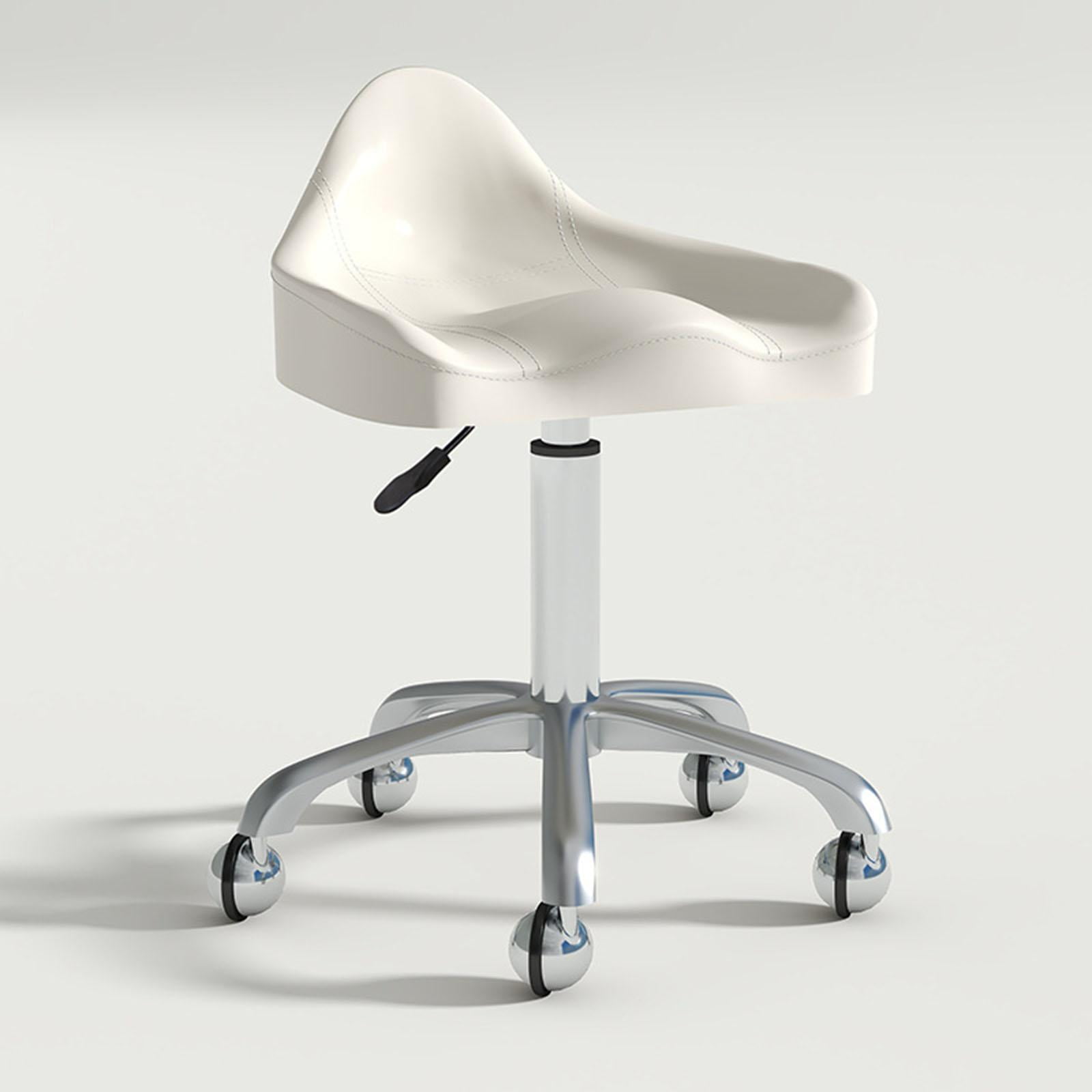 LOVIVER Heavy Duty Rolling Stool Adjustable Rolling Stool with Backrest ...