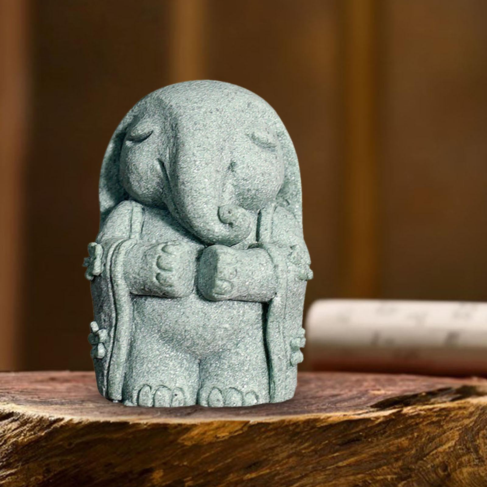 LOVIVER Japanese Monk Figurine Tea Pet Buddha Sculpture for Desk Shelf ...