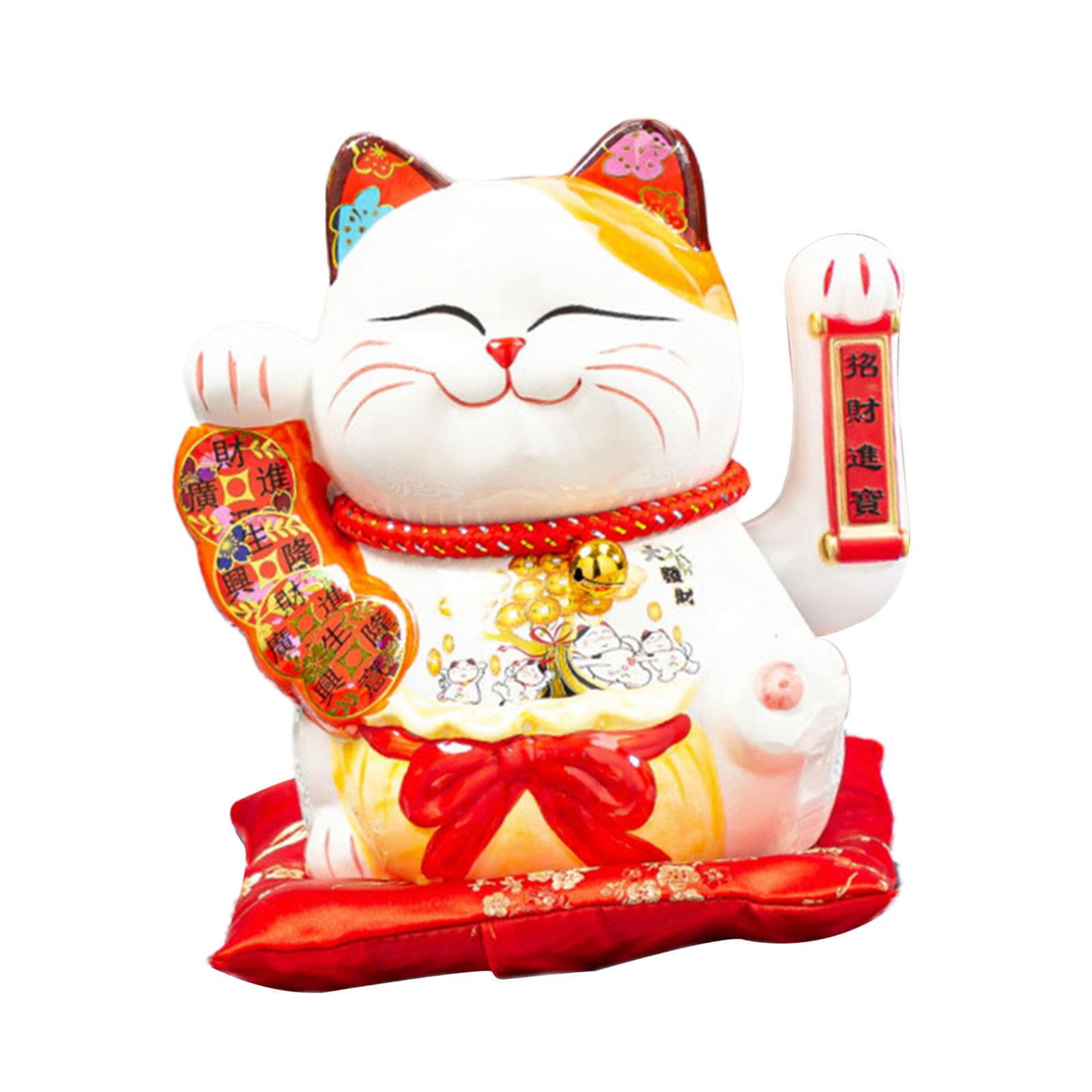 LOVIVER Lucky Cat Figurine Car Dashboard Decoration Collection Resin ...