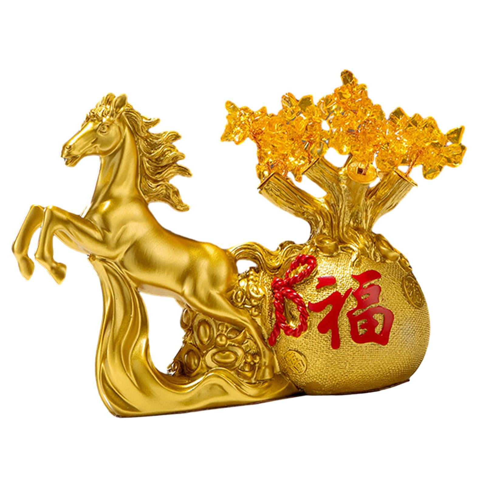LOVIVER Lucky Wealth Figurine Prosperity Sculpture,Money Tree Figurine ...