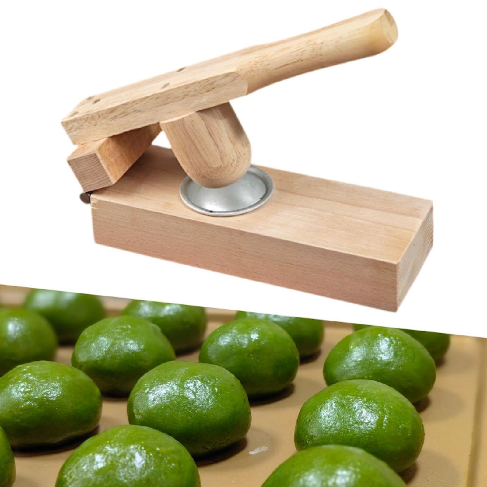 LOVIVER Mochi Maker Dumpling Maker Wood Kitchen Tool Convenient Press ...