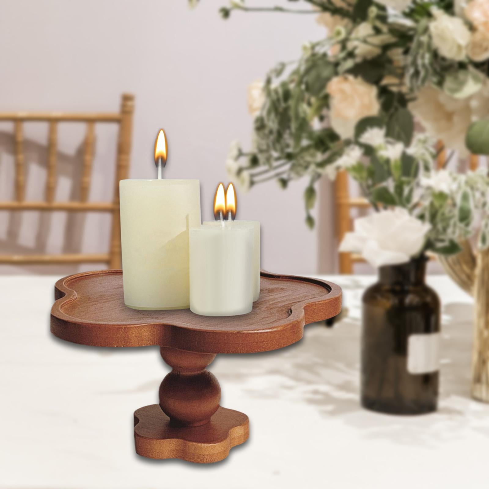 LOVIVER Pedestal Stand Tall Footed Display Tray Bathroom Fireplace Cake ...