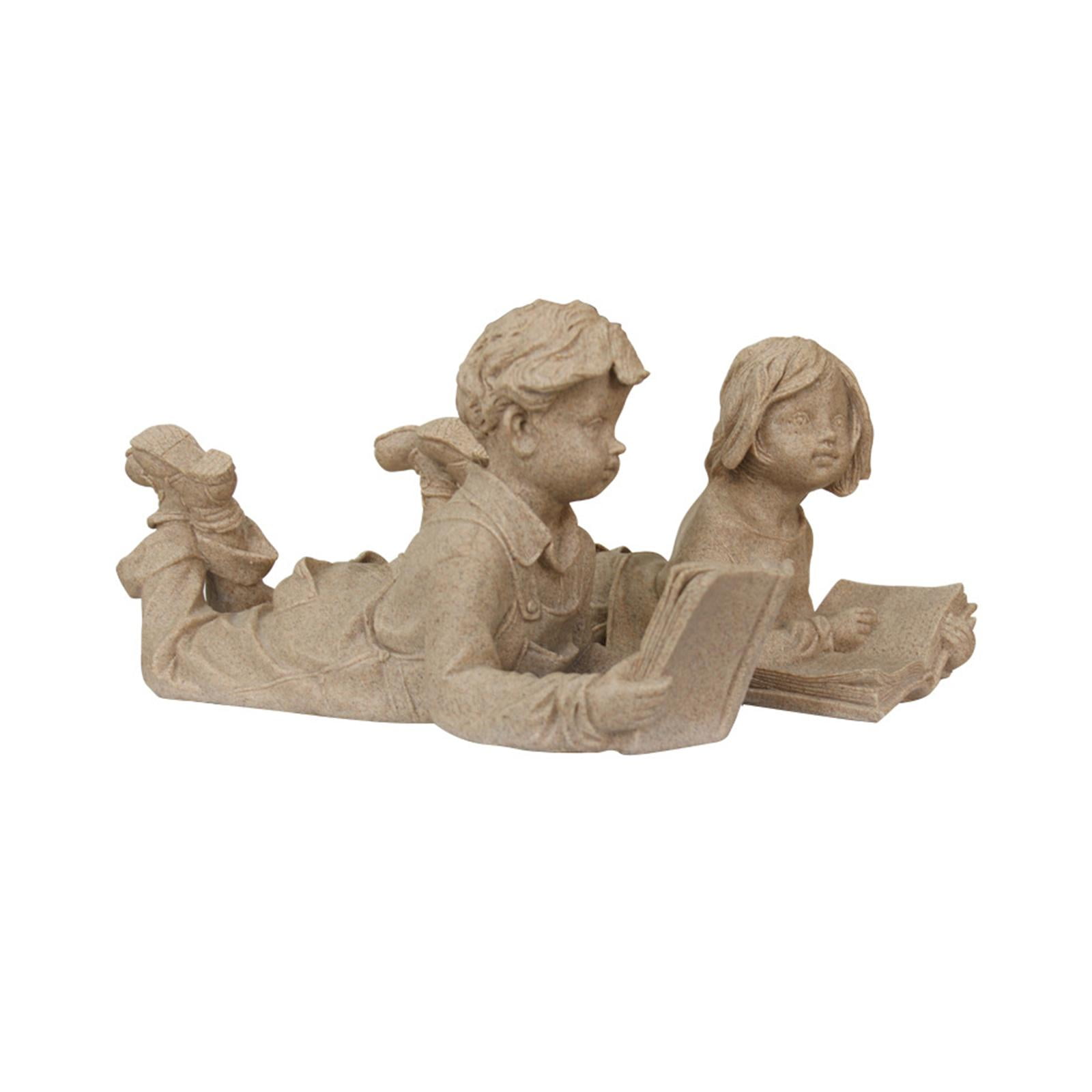 LOVIVER Reading Statue, Craft Table Decoration, Book Sculpture, Modern ...