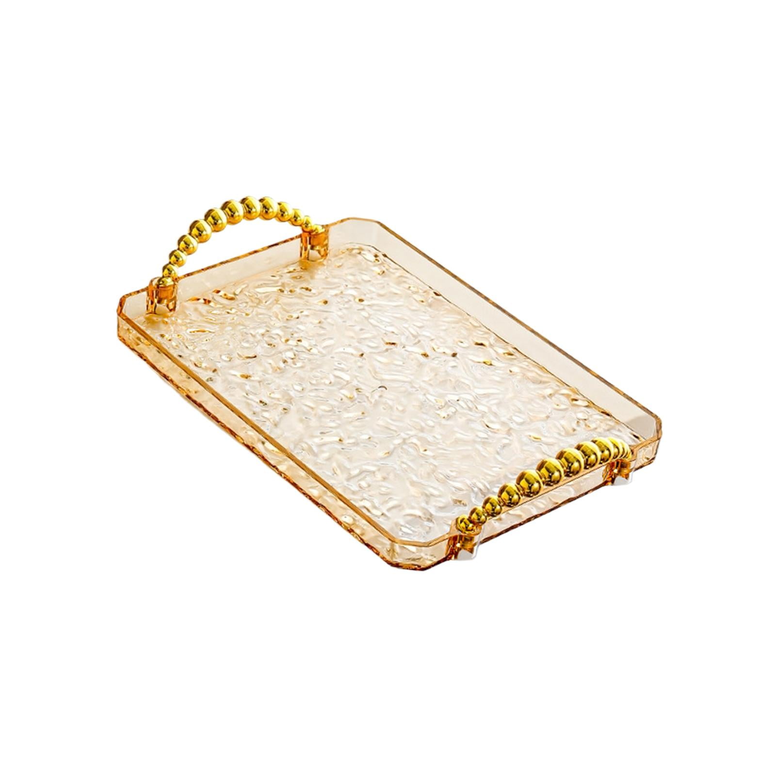 LOVIVER Rectangle Serving Tray Bathroom Vanity Organizer Fruit Plate ...
