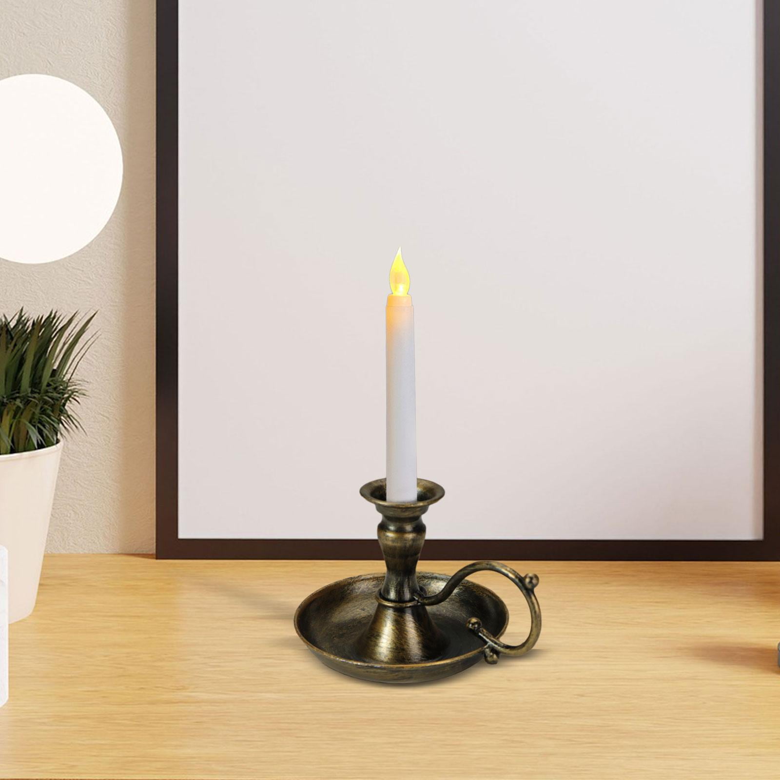LOVIVER Retro Handheld Candlestick Holder Candle Stand Table ...