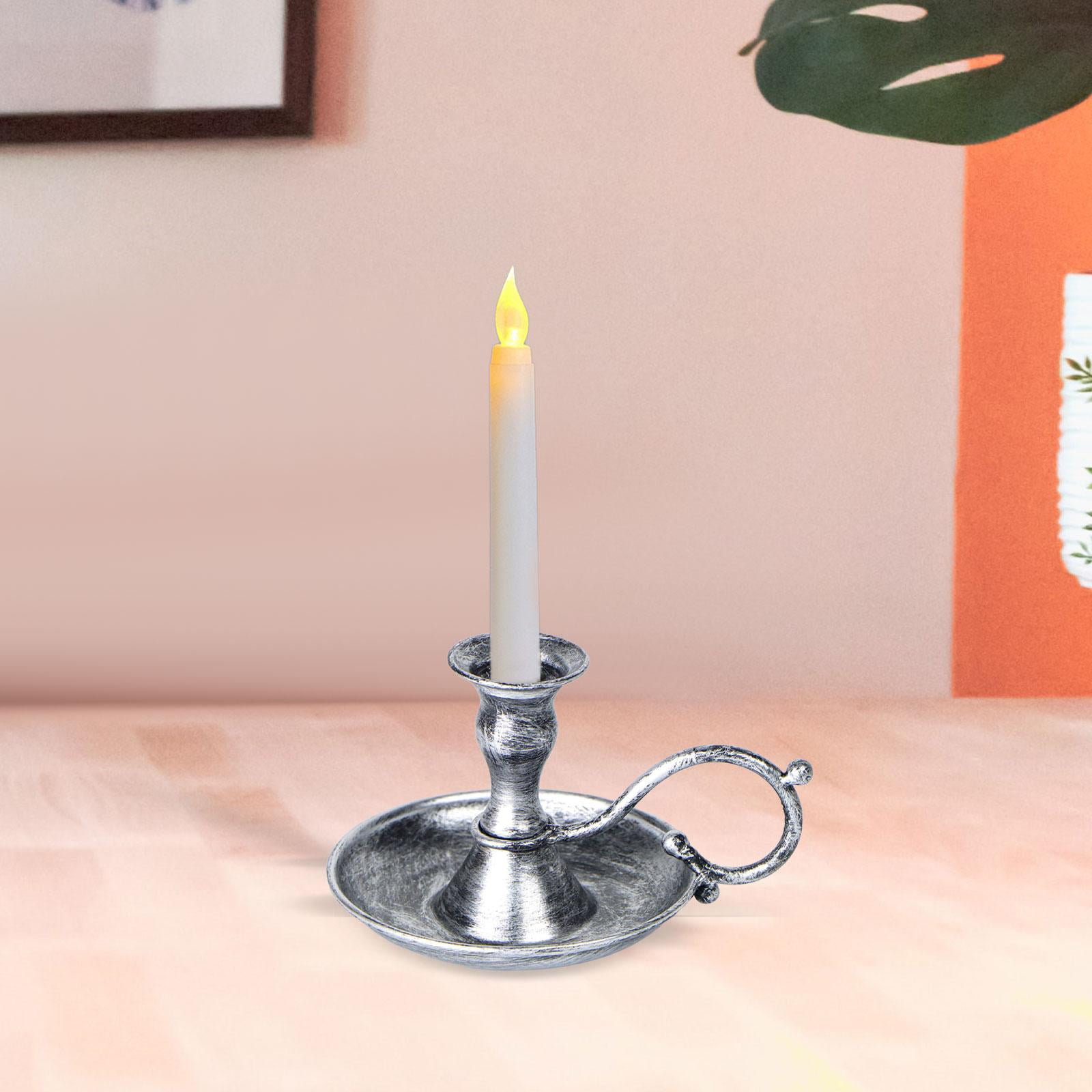 LOVIVER Retro Handheld Candlestick Holder Candle Stand Table ...