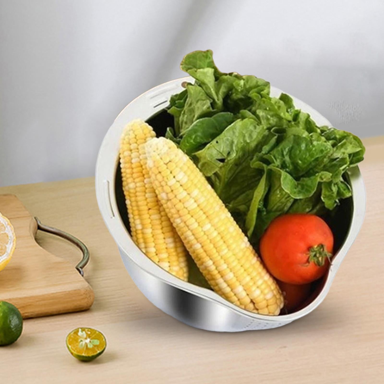 LOVIVER Rice Rinsing Bowl Kitchen Gadgets Basket Versatile Vegetable ...