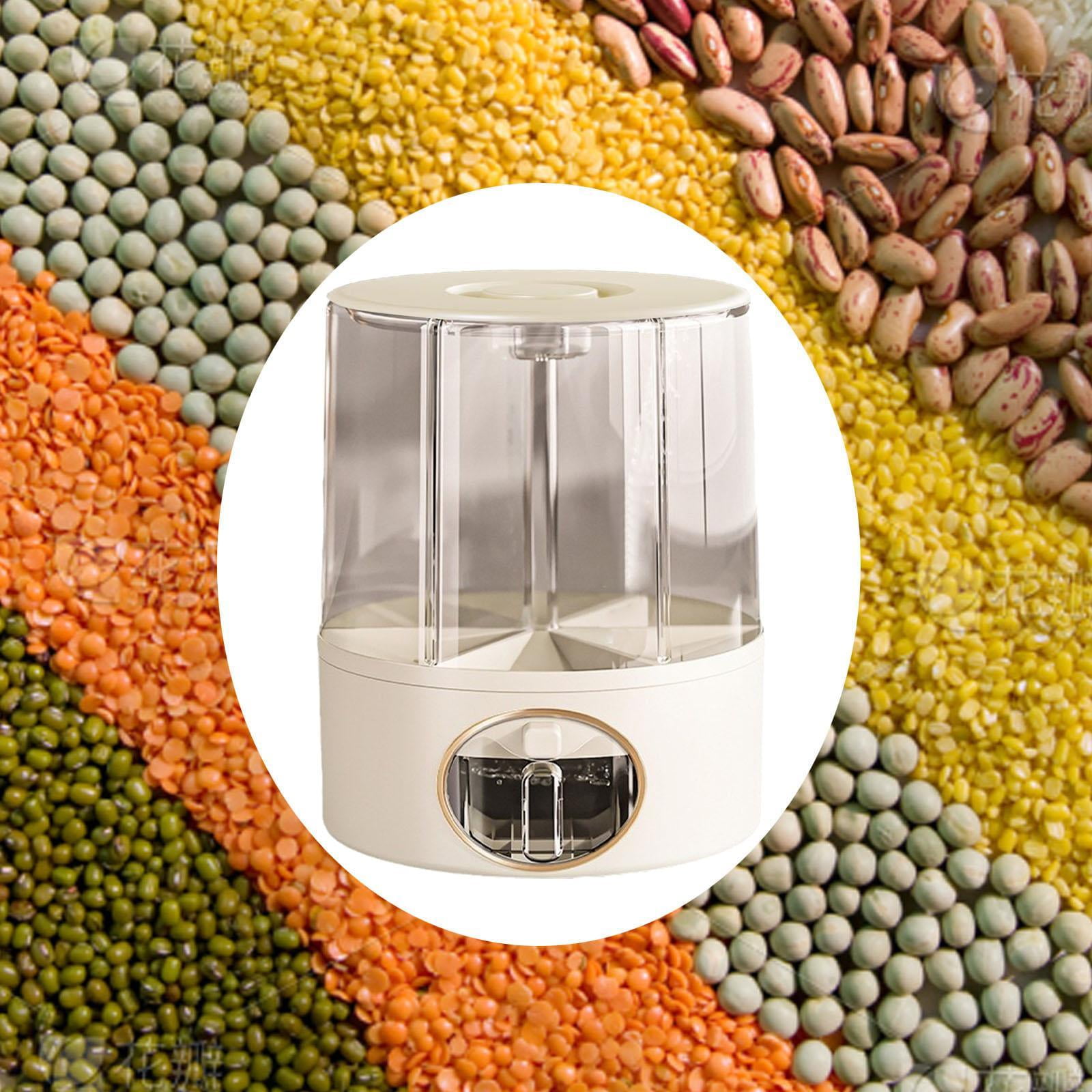LOVIVER Rice Storage Container Grain Bucket 6 Grids 360 degree Rotating ...