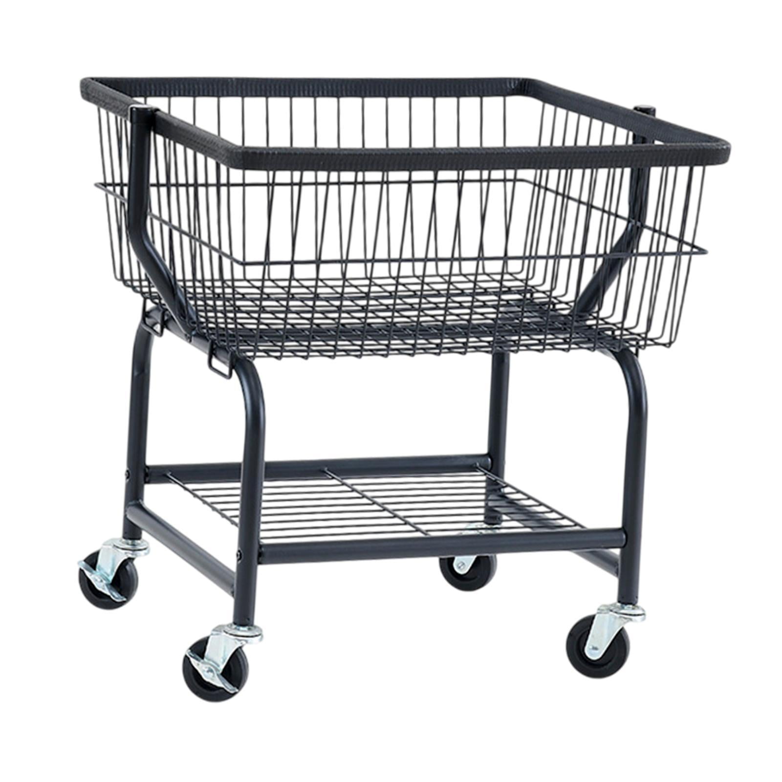 LOVIVER Rolling Laundry Cart with Wheel Laundry Butler Cart ...