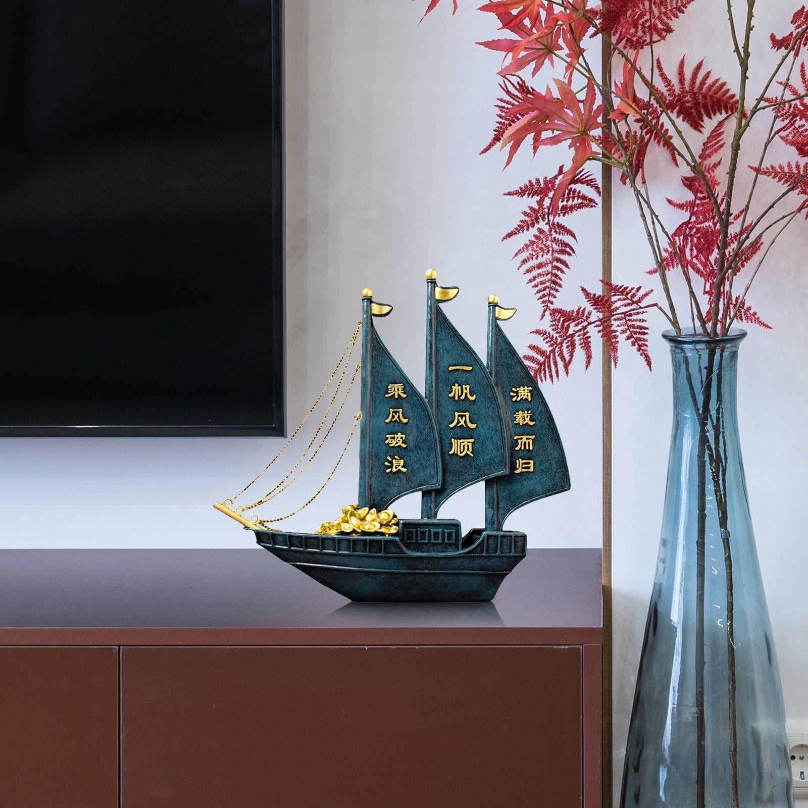 LOVIVER Sailboat Figurine 2024 Chinese New Year Gift Collection Feng ...