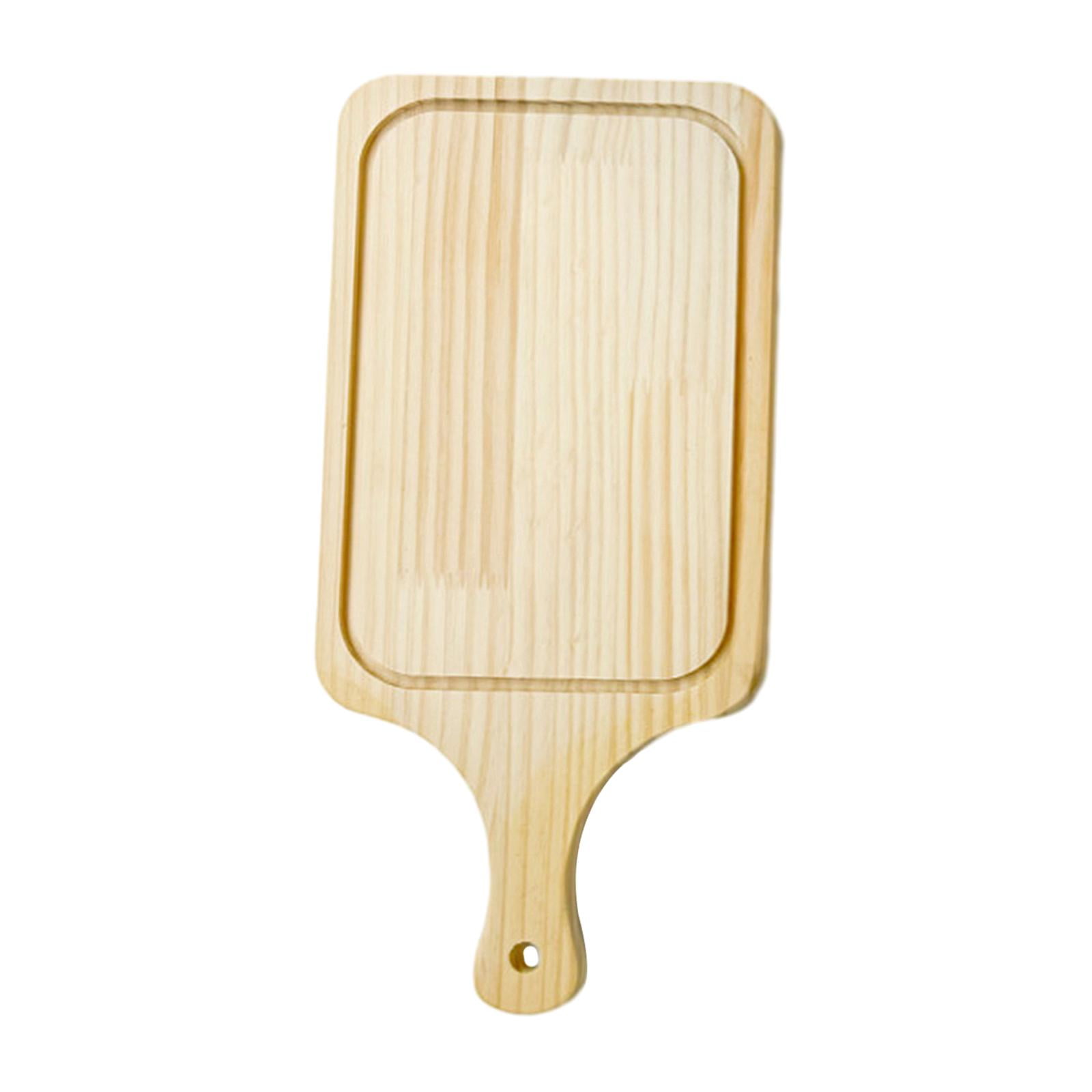 LOVIVER Serving Tray Wood Cutting Board Durable with Handle Reusable ...