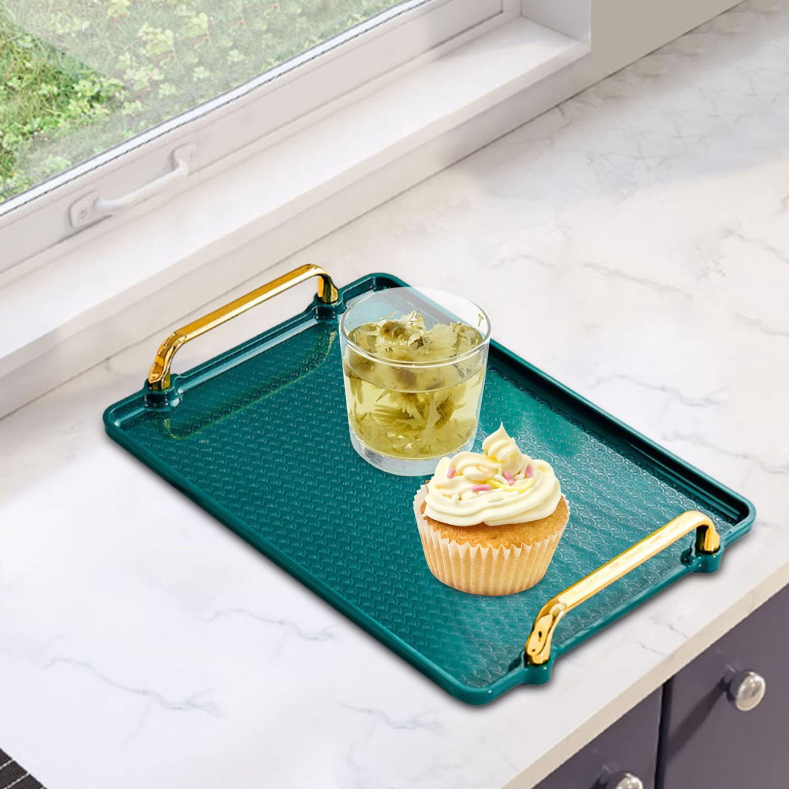 LOVIVER Serving Tray with Handle Storage Organizer Coffee Table Tea ...