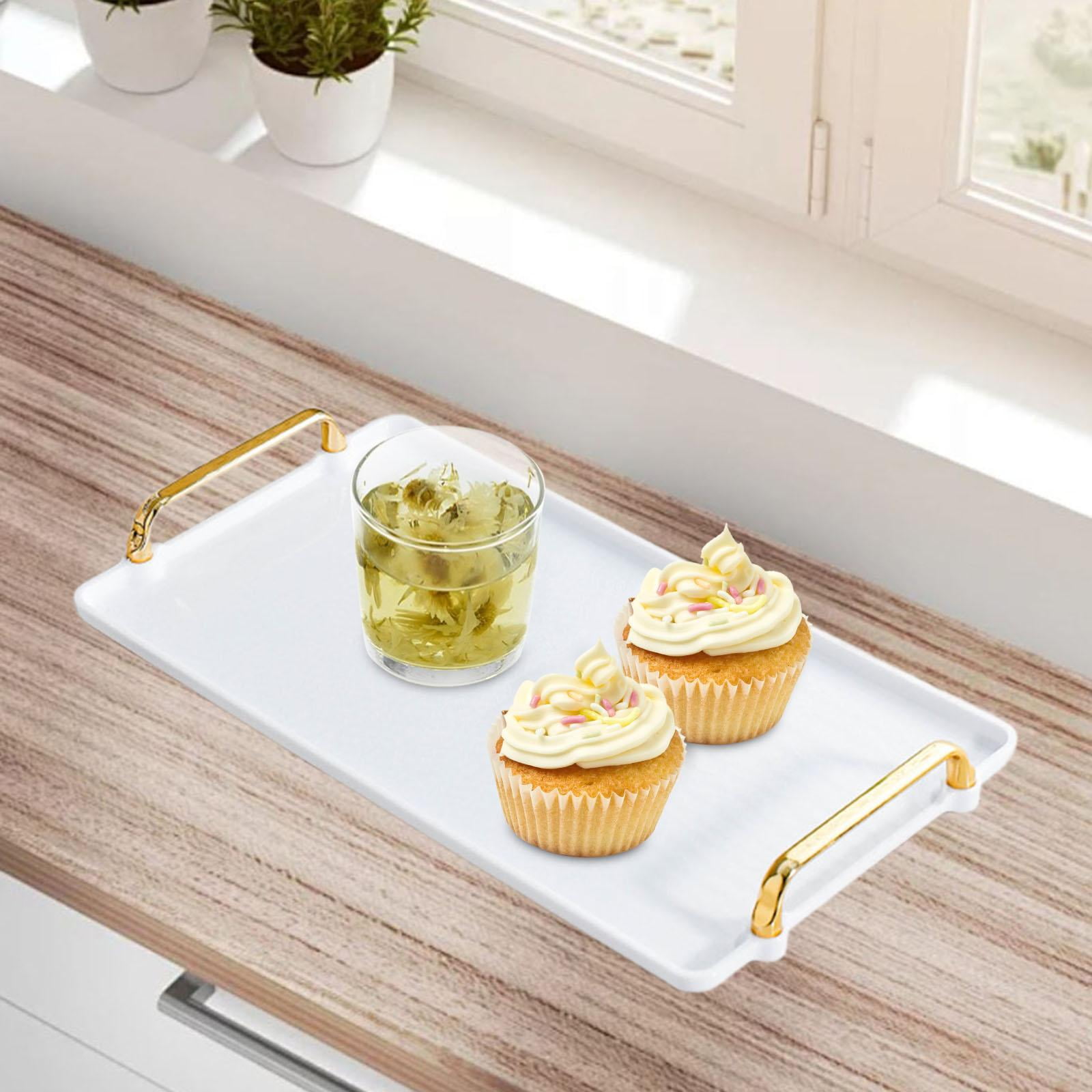 LOVIVER Serving Tray with Handle Storage Organizer Coffee Table Tea ...