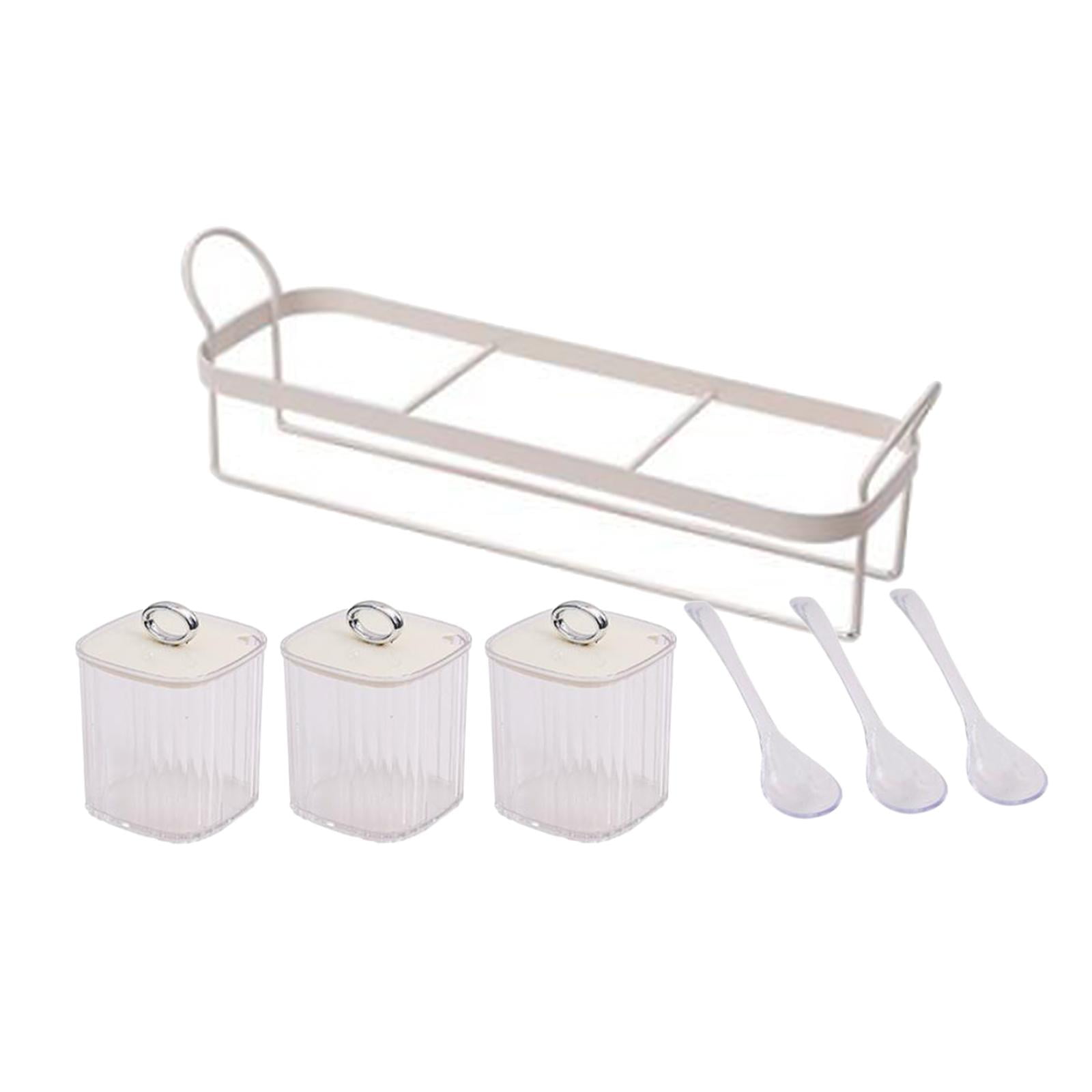 LOVIVER Set .Spice Shaker Jars .with Lids .Transparent .Nut and Candy ...