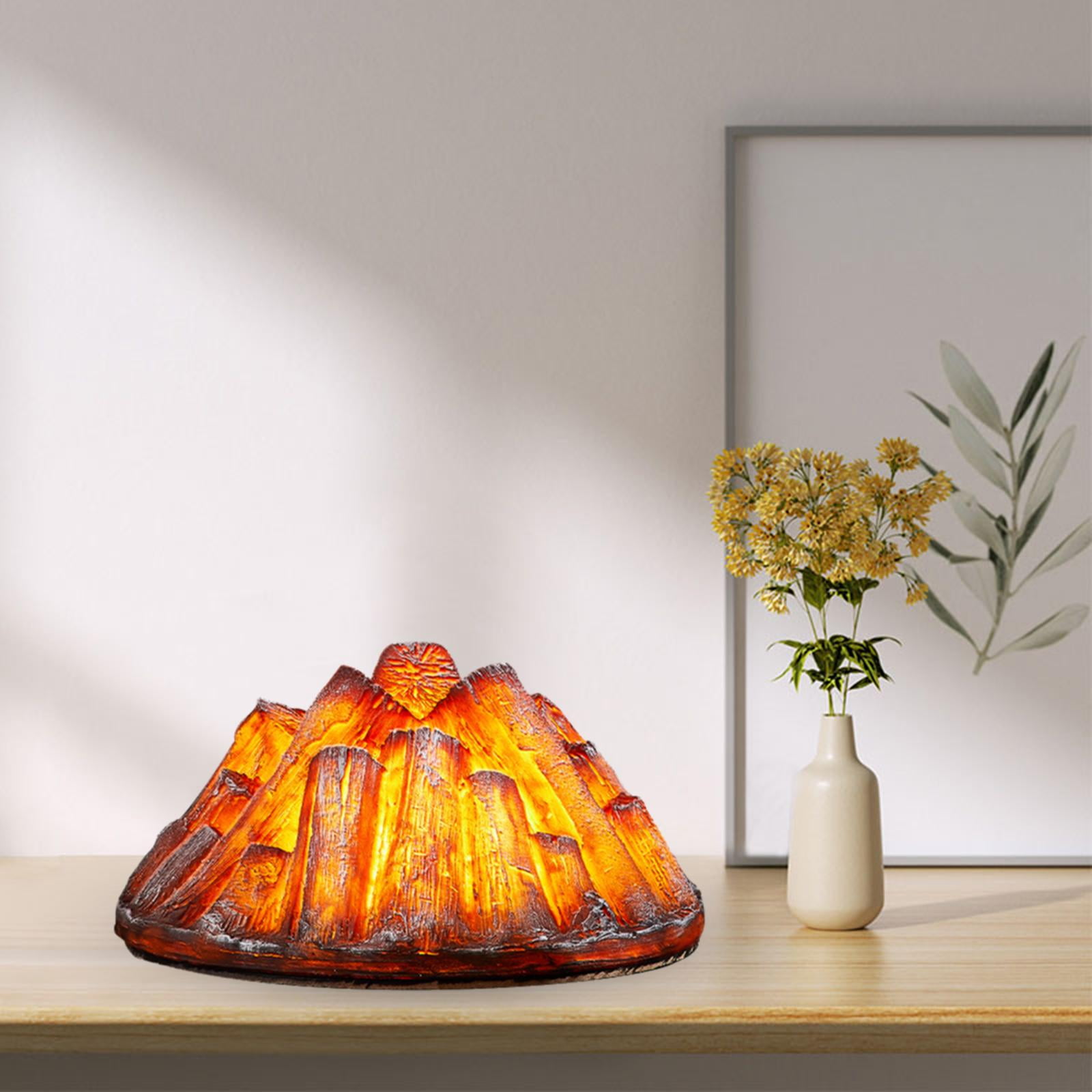 LOVIVER Simulated Firewood Lamp, Flameless Fireplace Light US Plug ...