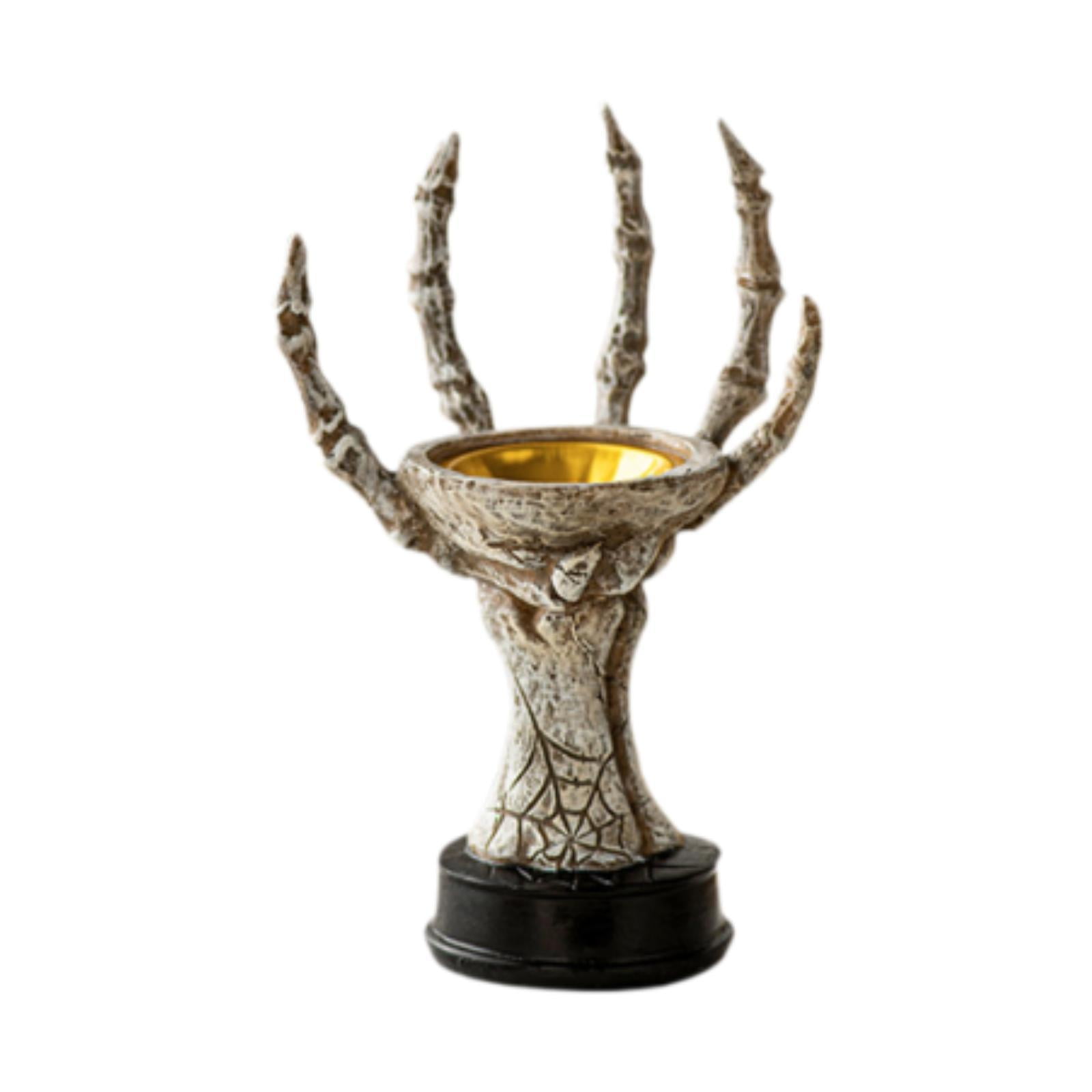 LOVIVER Skeleton Hand Holder Artwork Spooky Claw Burner for Dining Room ...