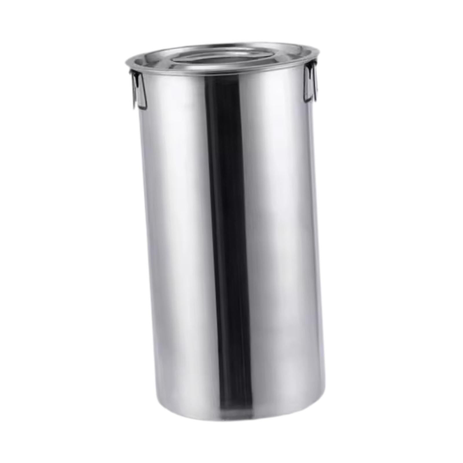 LOVIVER Stainless Steel Bucket with Lid Storage Container with Handle ...