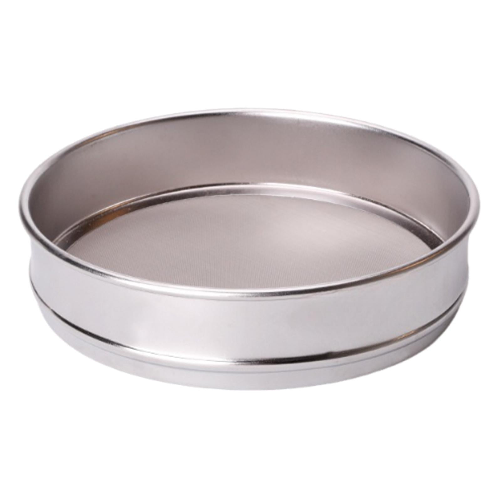 LOVIVER Stainless Steel Flour Sieve Mesh Strainer Round Flour Sifter ...