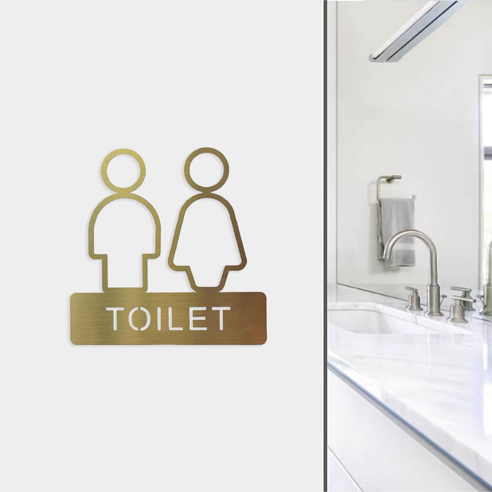 LOVIVER Toilet Sign Toilet Door Sign Retro Male Female Decorations ...