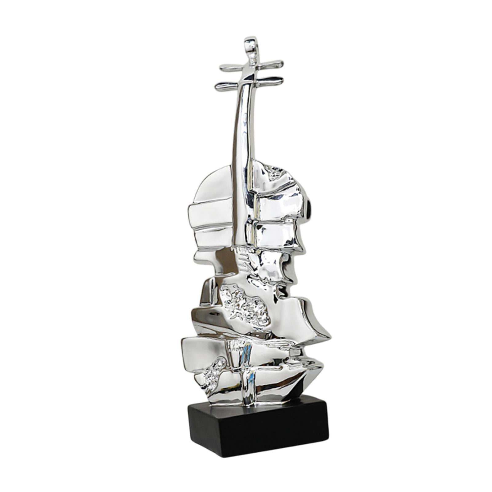 LOVIVER Violin Sculpture Music Decor Statue Collectible Romantic Gift ...