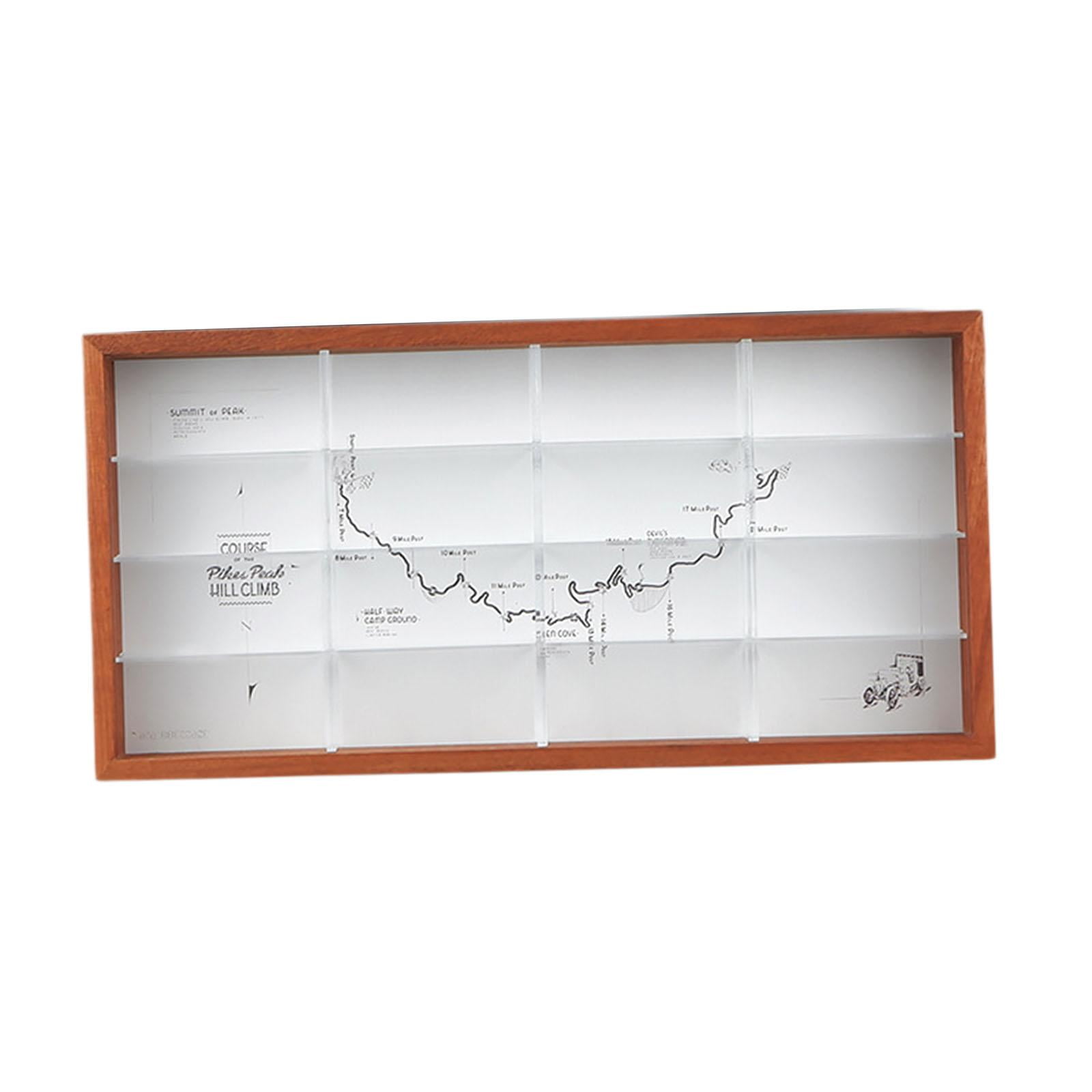 LOVIVER Wall Mounted , Shadow Boxes Display Case, Mini Figure Display ...