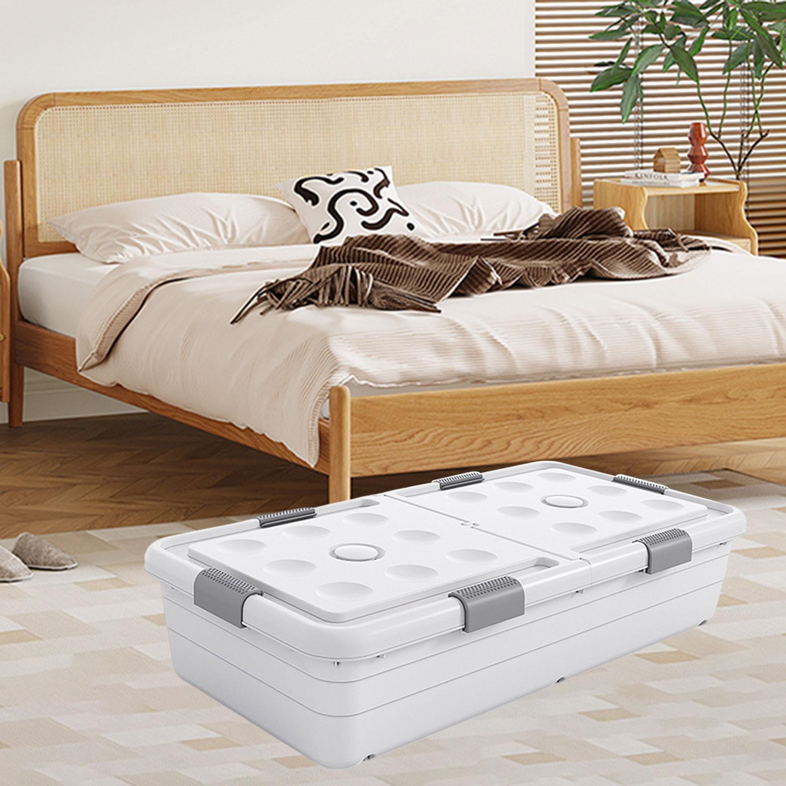 LOVIVER Wheeled under Bed Storage Box Organizer Space Saving Modern ...