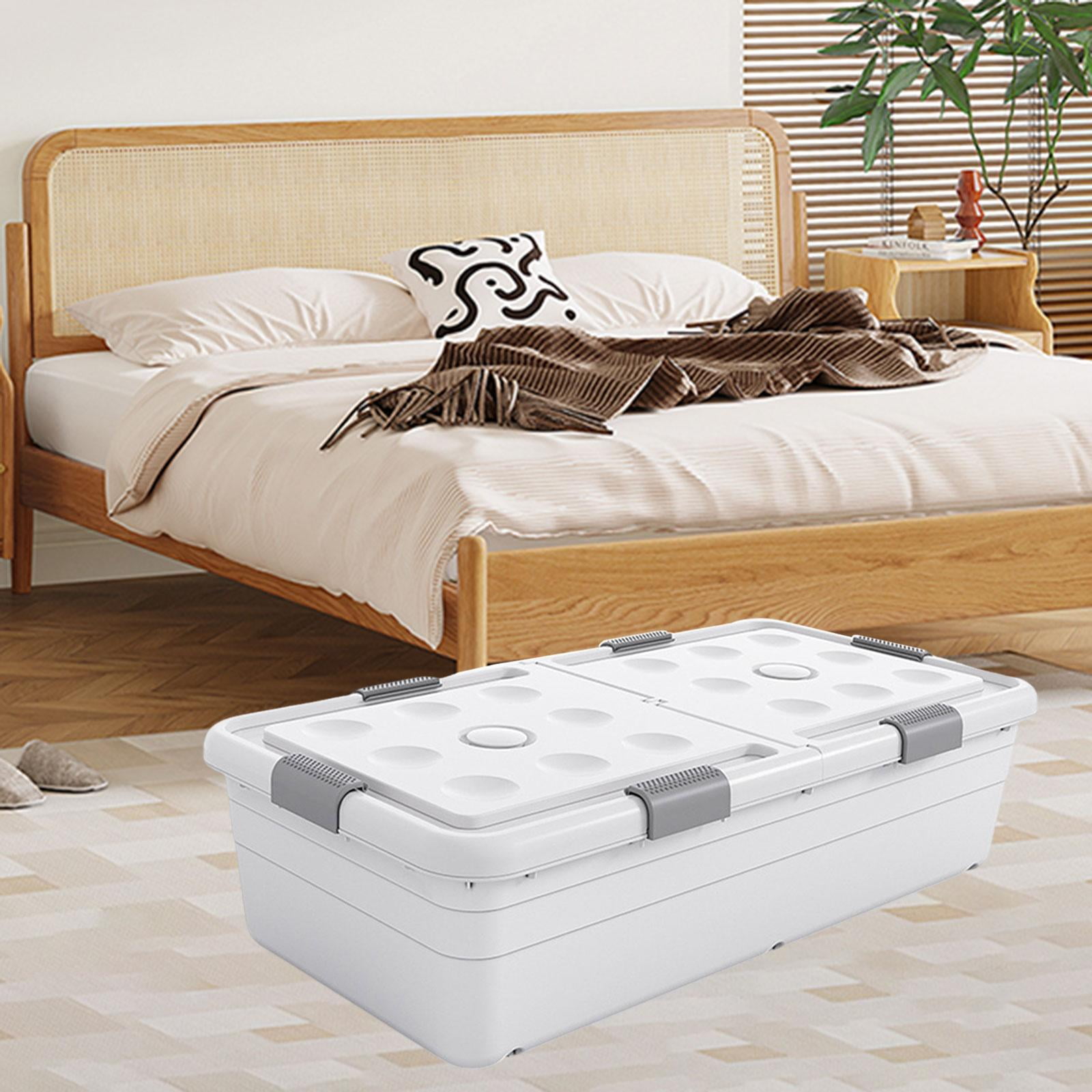 LOVIVER Wheeled under Bed Storage Box Organizer Space Saving Modern ...