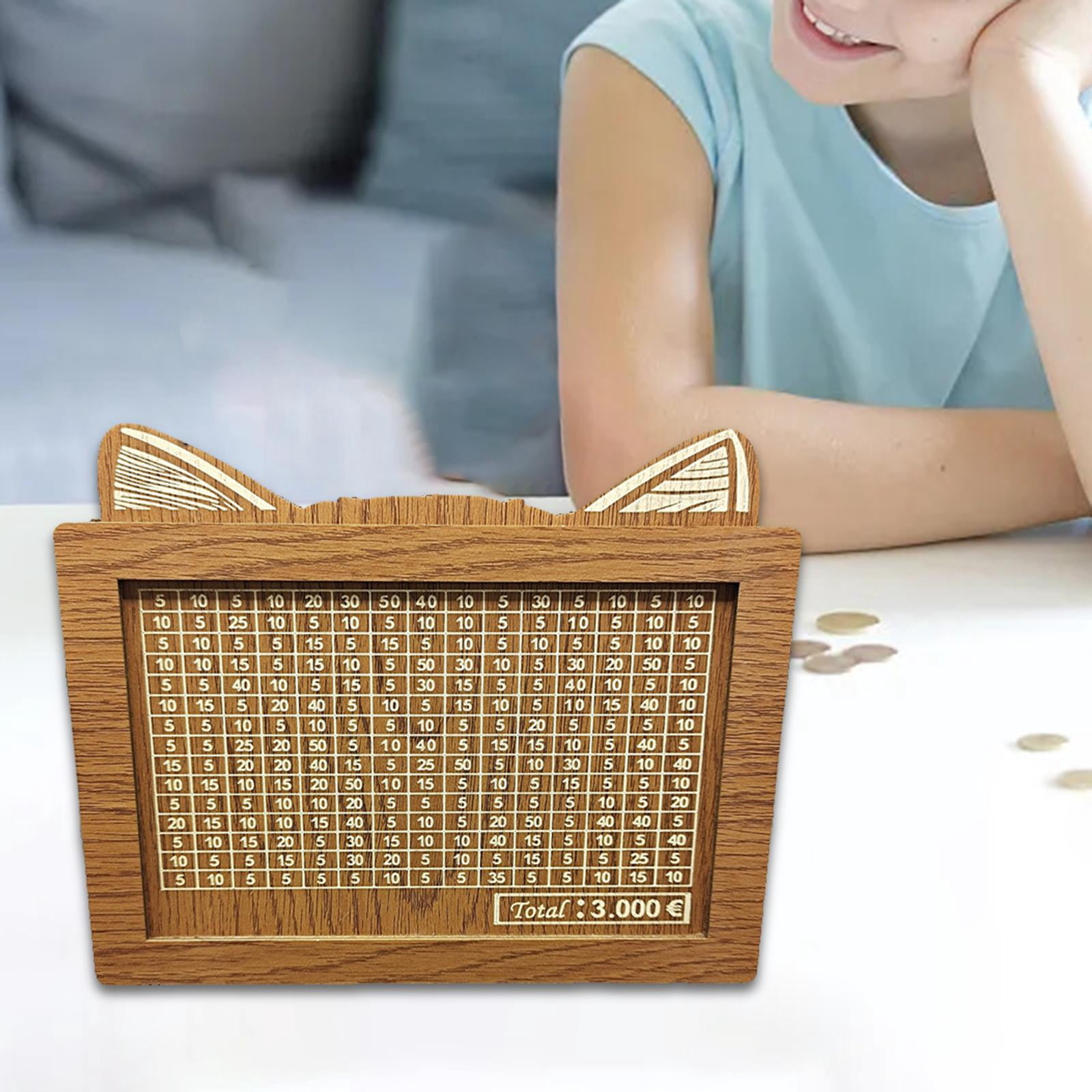 LOVIVER Wooden Money Box with Counter Cash Savings Box Creative Home ...