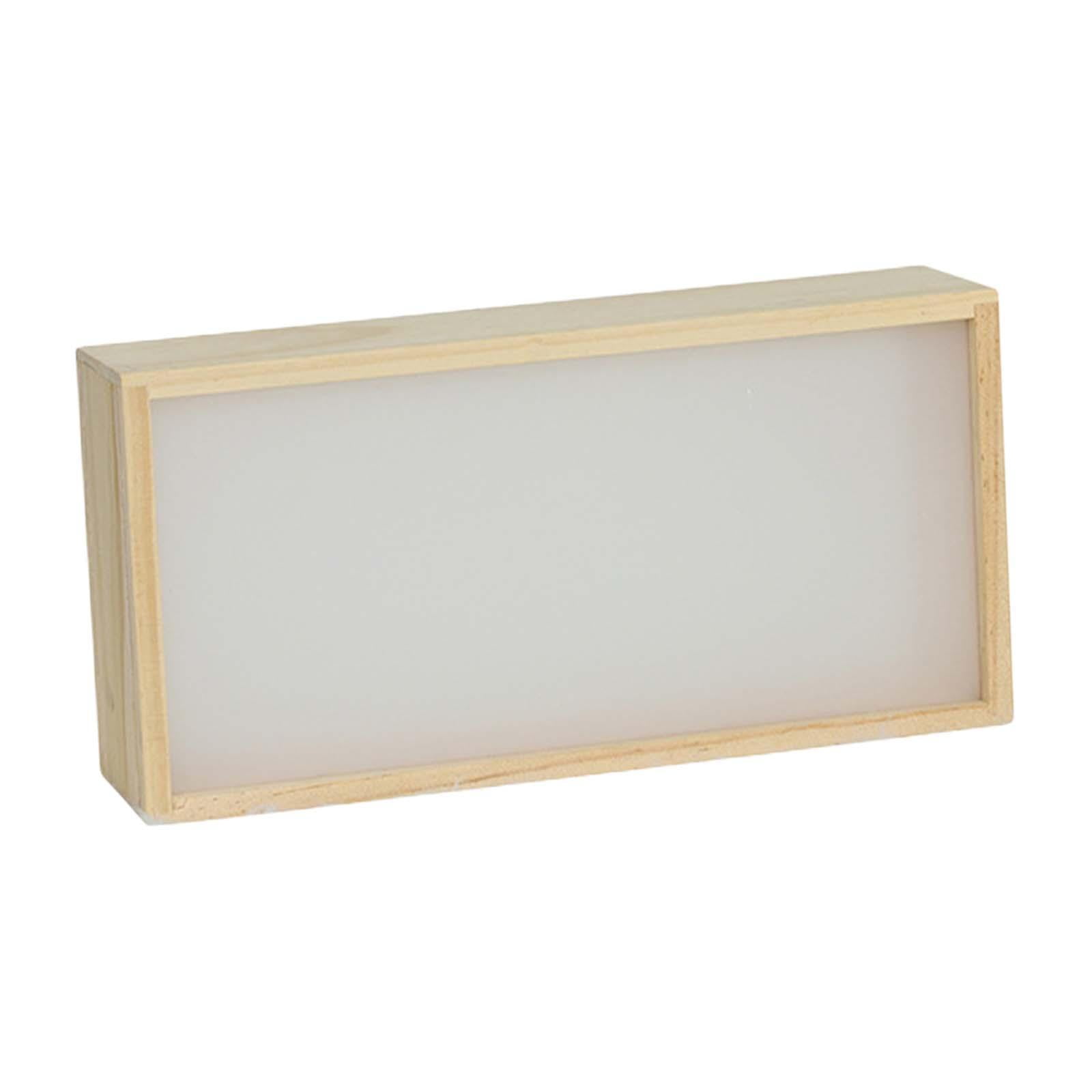 LOVIVER Wooden Shadow Box Frame with Light Display Case for Artwork ...