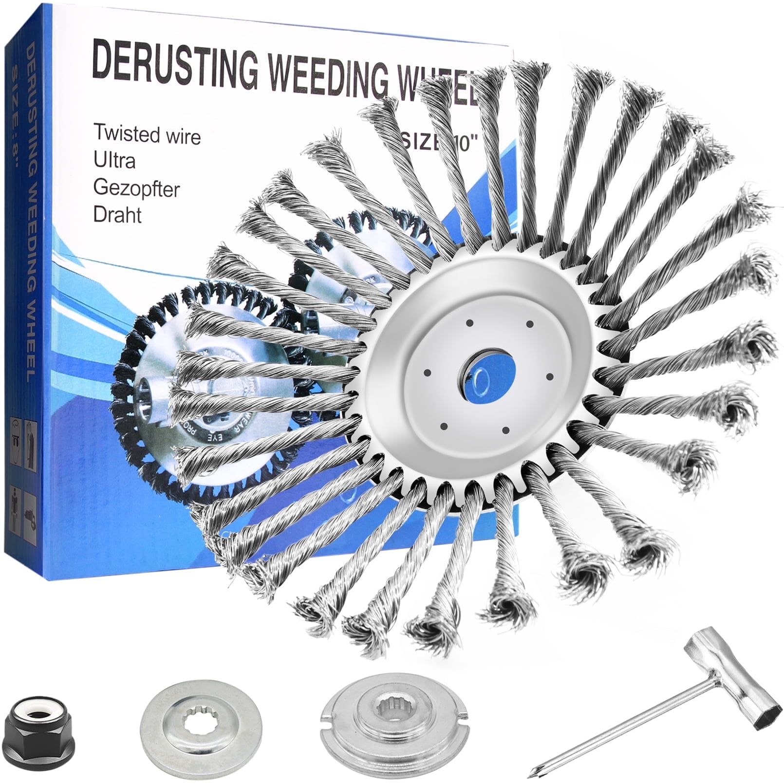 LOVJOYSE 10 Inch Unbreakable Wired Trimmer Blade, Rotary Scissors Lawn ...