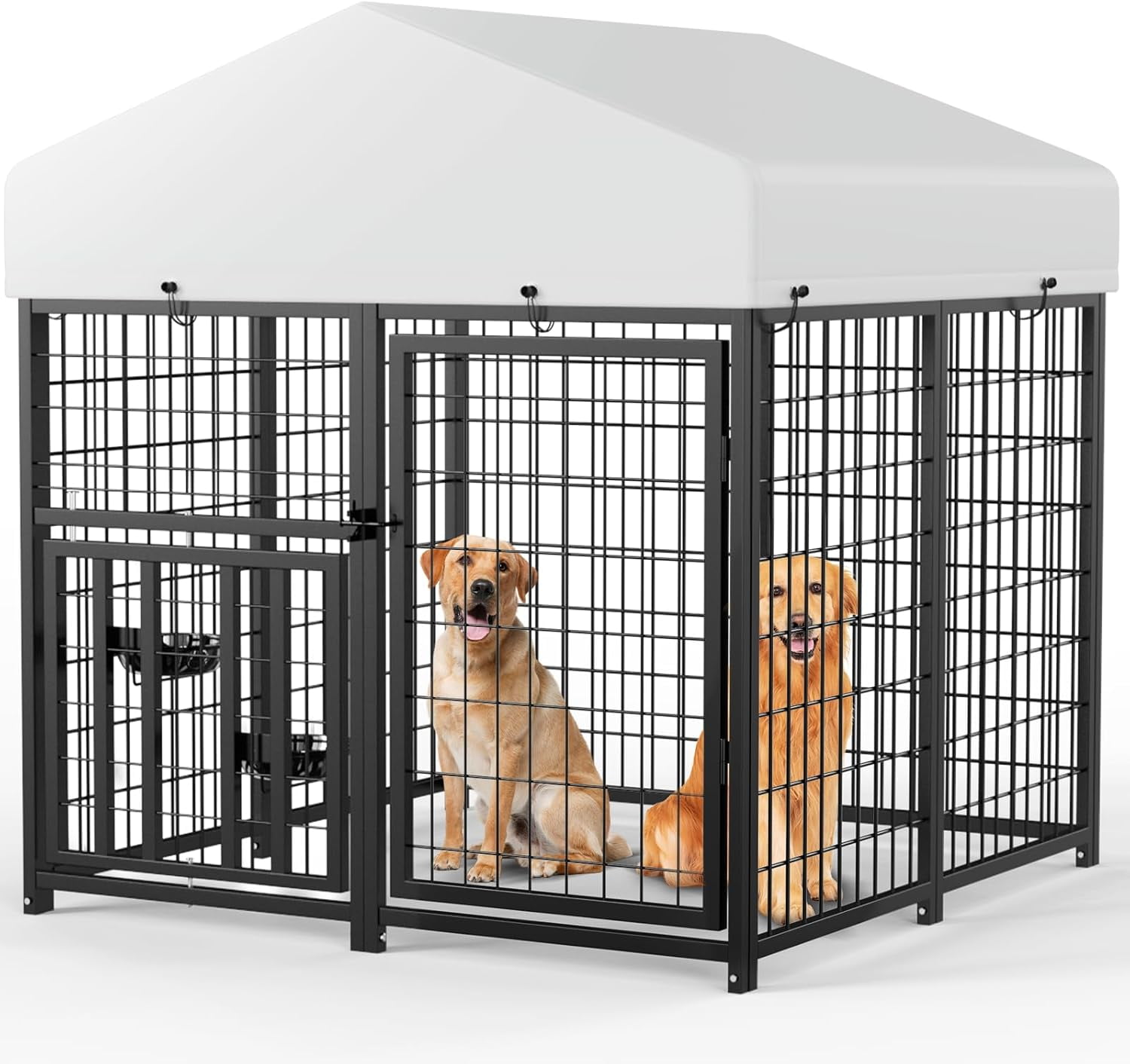 LOVMOR Outdoor Dog Kennel for Medium Dogs, Outdoor Dog Enclosure with ...