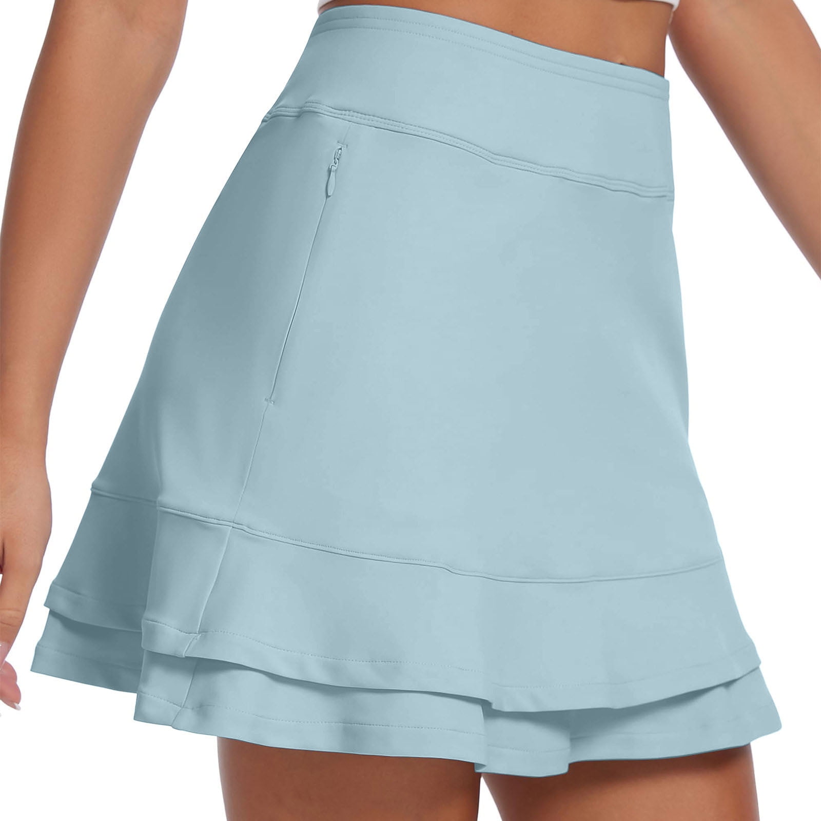 LOVZFMLL Skirts for Women Tiered Ruffle A-Line Short Tennis Skirts with ...