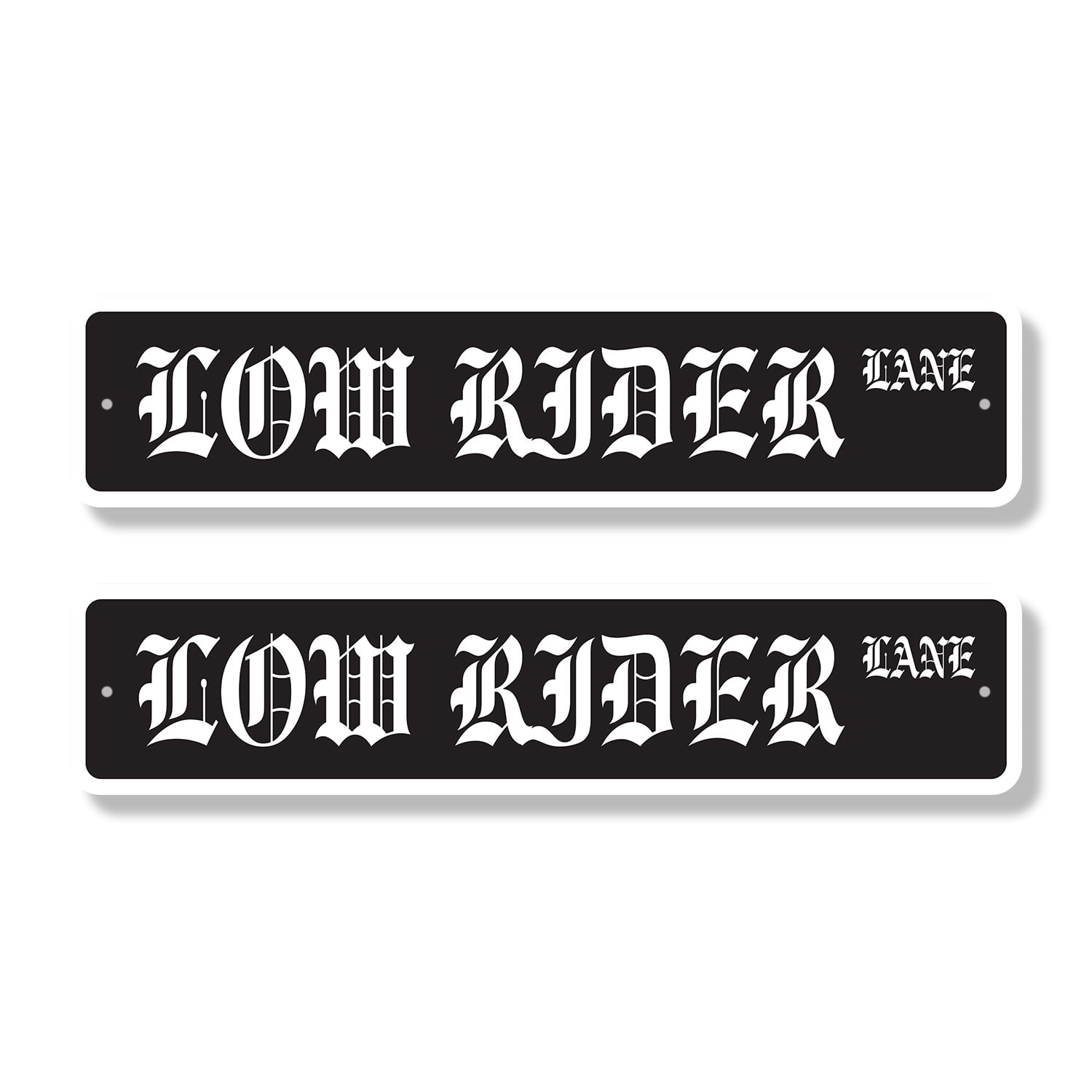 LOW RIDER Classic Street Sign (2 Pack) lowrider chrome rims car truck ...
