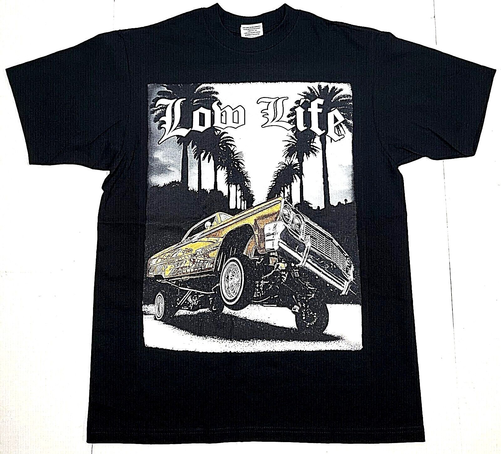 LOWRIDER T-shirt Low Rider Urban Streetwear 100% Cotton Men's Tee Black ...
