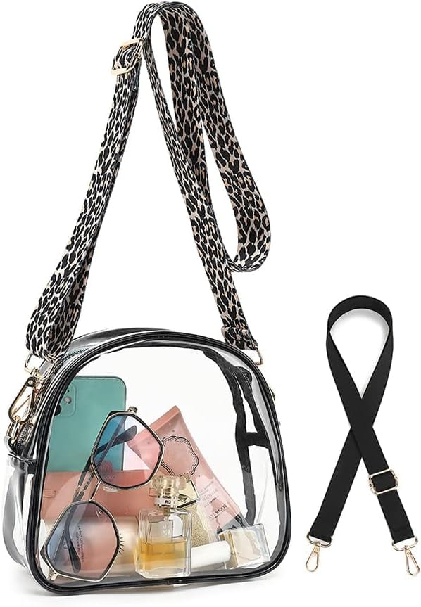 LOXOMU Clear Purse for Women Stadium, Cute Clear Crossbody Bag with 2 ...