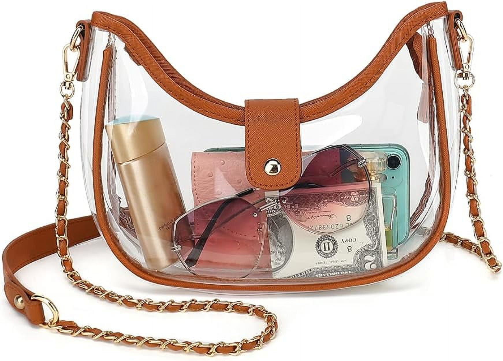 LOXOMU Clear Purses for Women Stadium Approved, Chic Clear Stadium Puse ...