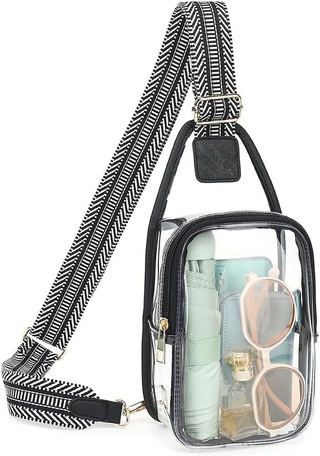 LOXOMU Clear Sling Bag, Clear Crossbody Fanny Pack for Women, Small ...