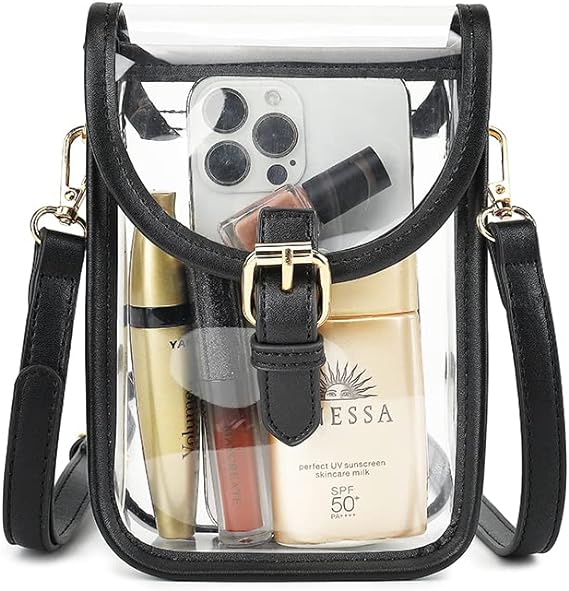 LOXOMU Stadium-Approved Clear Small Purse, Women's Crossbody Cell Phone ...