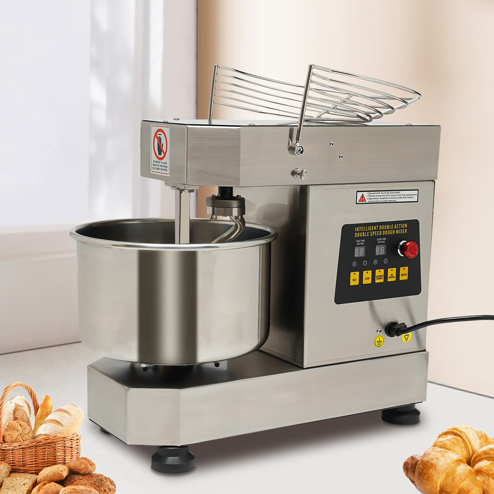 LOYALHEARTDY 10L Commercial Dough Kneading Machine 750W 110V Electric ...