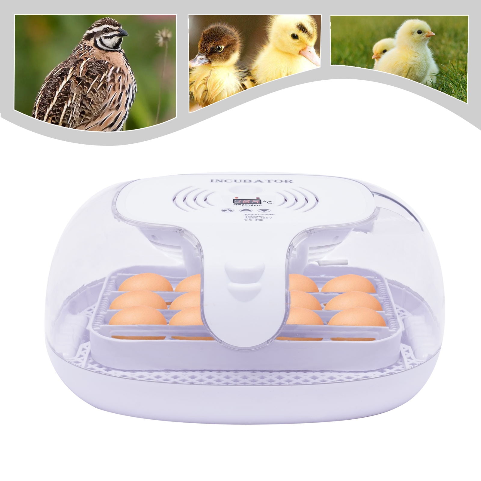 LOYALHEARTDY 16 Egg Incubator Automatic Egg Turner&Humidity Poultry Egg ...