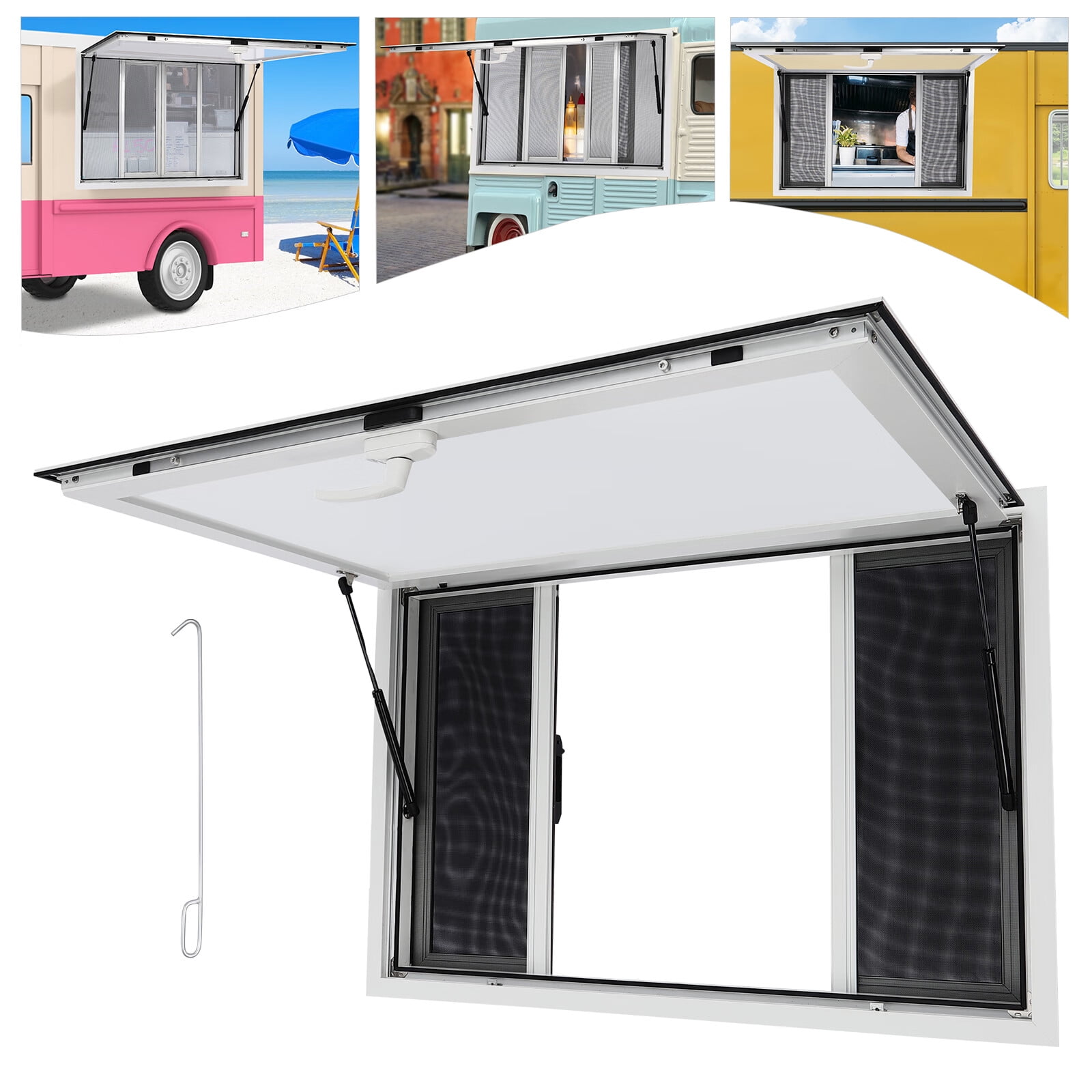 LOYALHEARTDY 45*30 Inch Concession Window Aluminum Alloy Food Truck ...