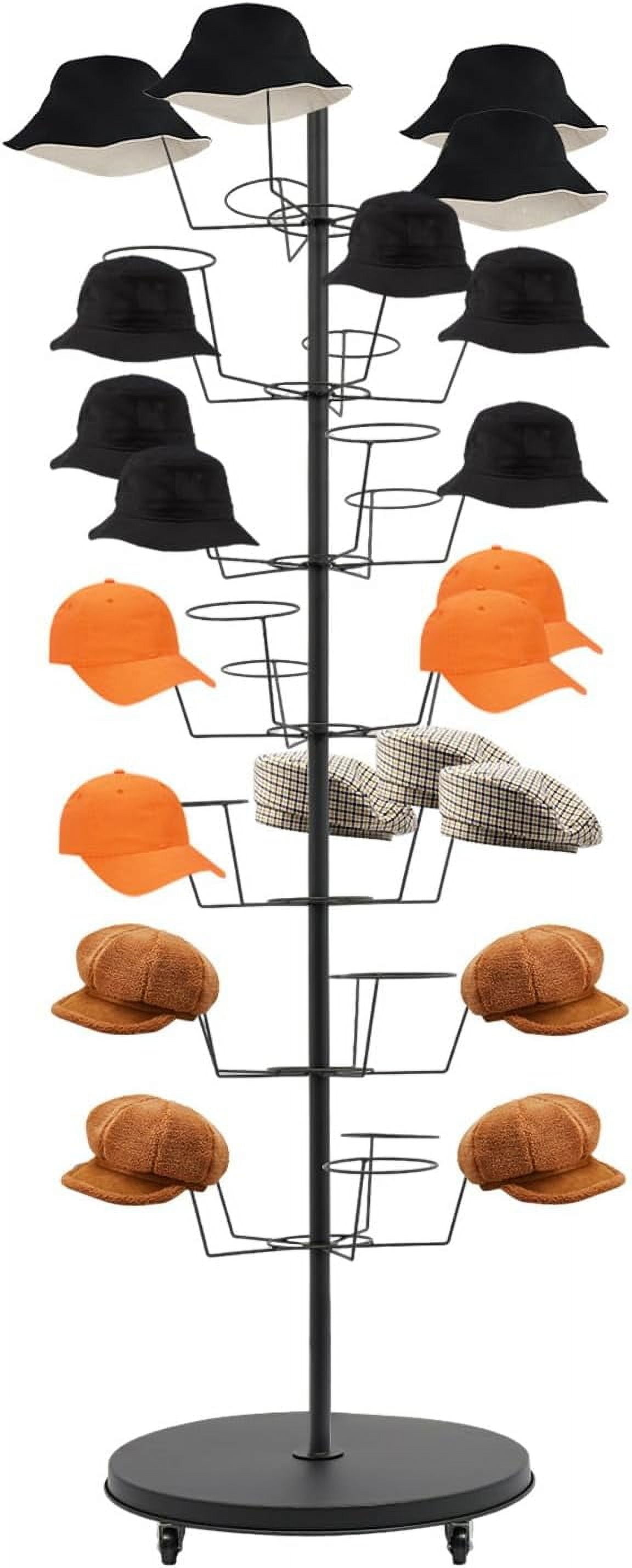 LOYALHEARTDY 7 Tier 35 Hooks Hat Rack Stand, Metal Hat Rack Hat Hangers ...