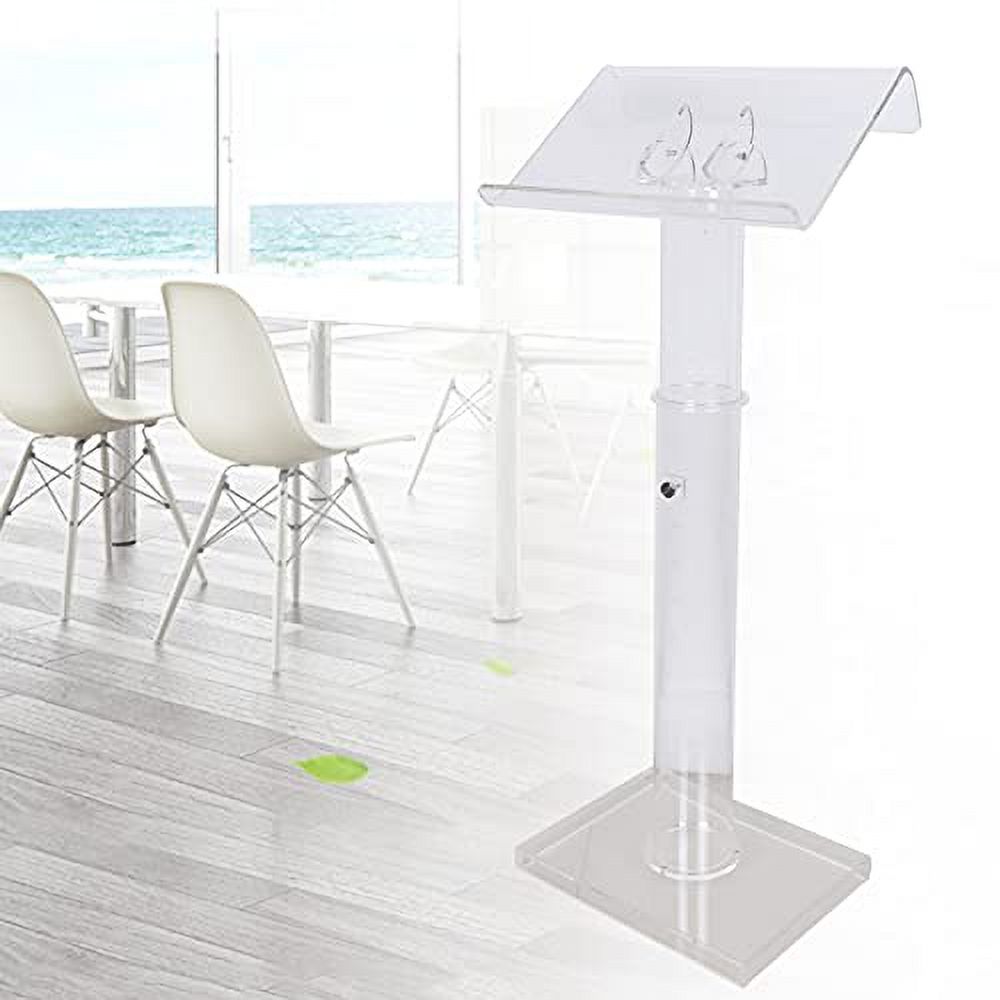 LOYALHEARTDY Acrylic Podium Stand Portable– Acrylic Conference Pulpit ...