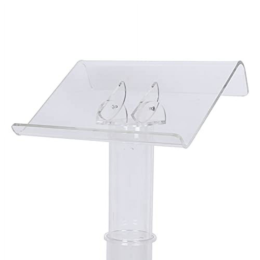 LOYALHEARTDY Acrylic Podium Stand Portable– Acrylic Conference Pulpit ...
