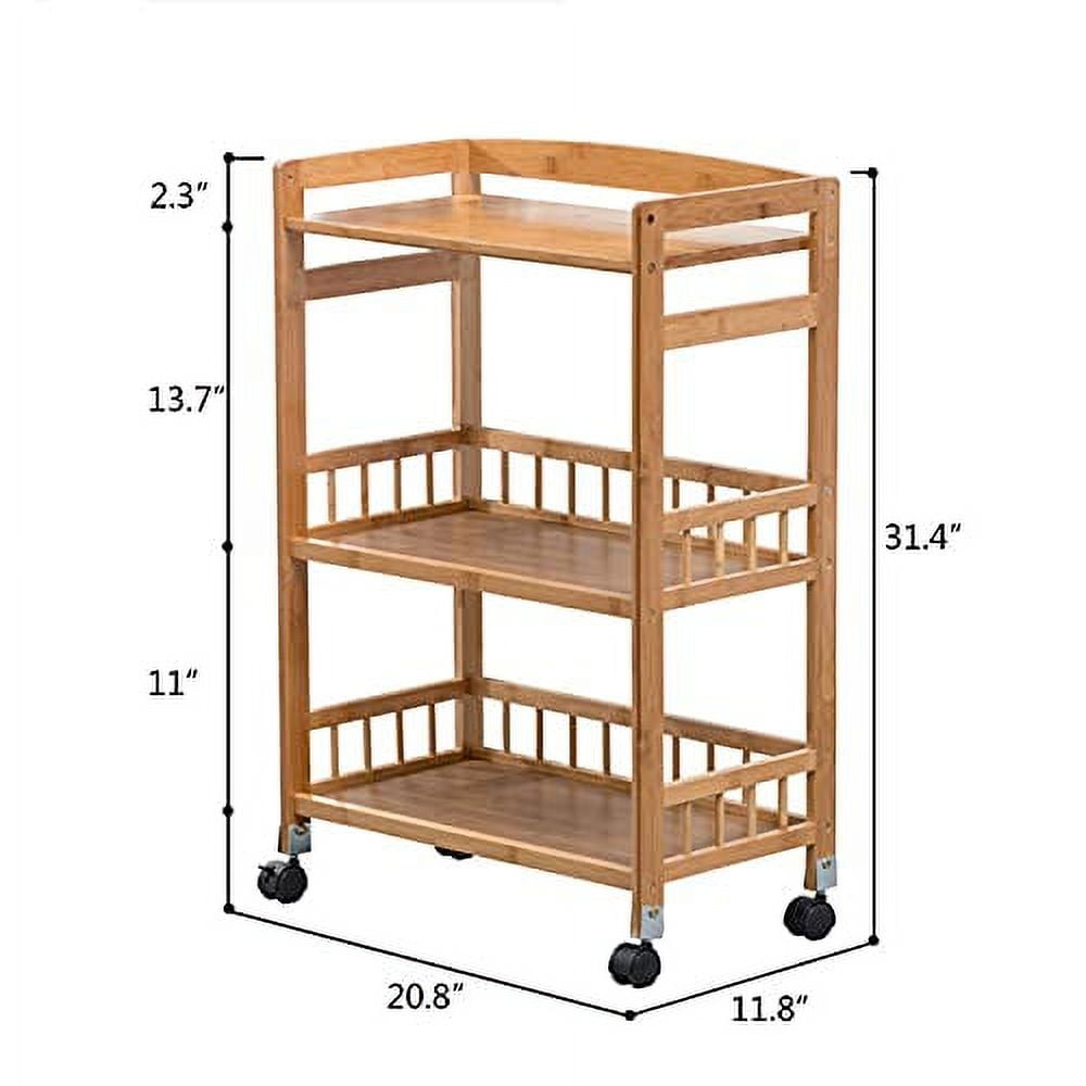 LOYALHEARTDY Bar Carts for Home, Rolling Home Bar Serving Cart, 3-Tier ...
