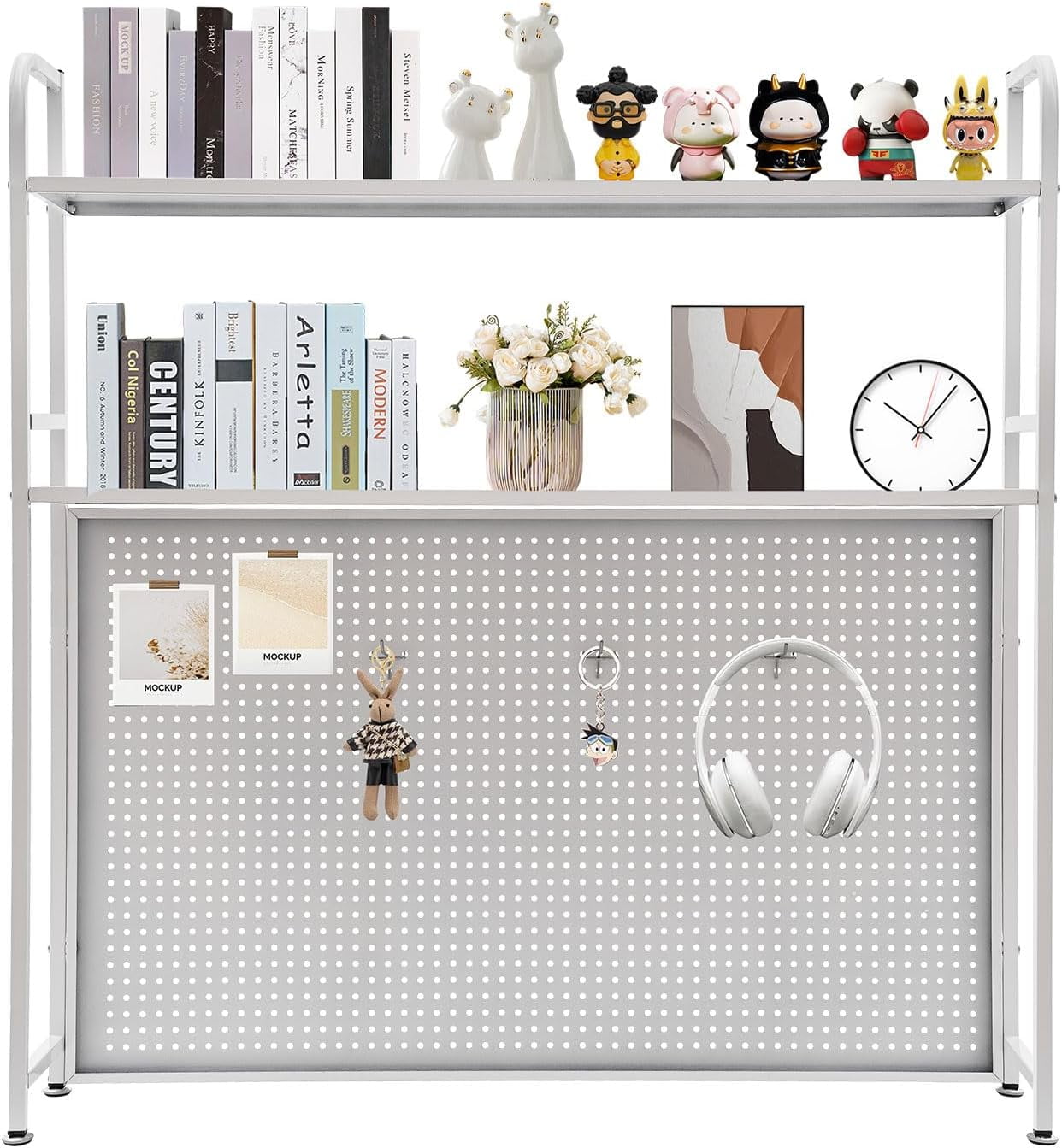 LOYALHEARTDY Desktop Bookshelf for Computer Desk,2-Tier Multipurpose ...