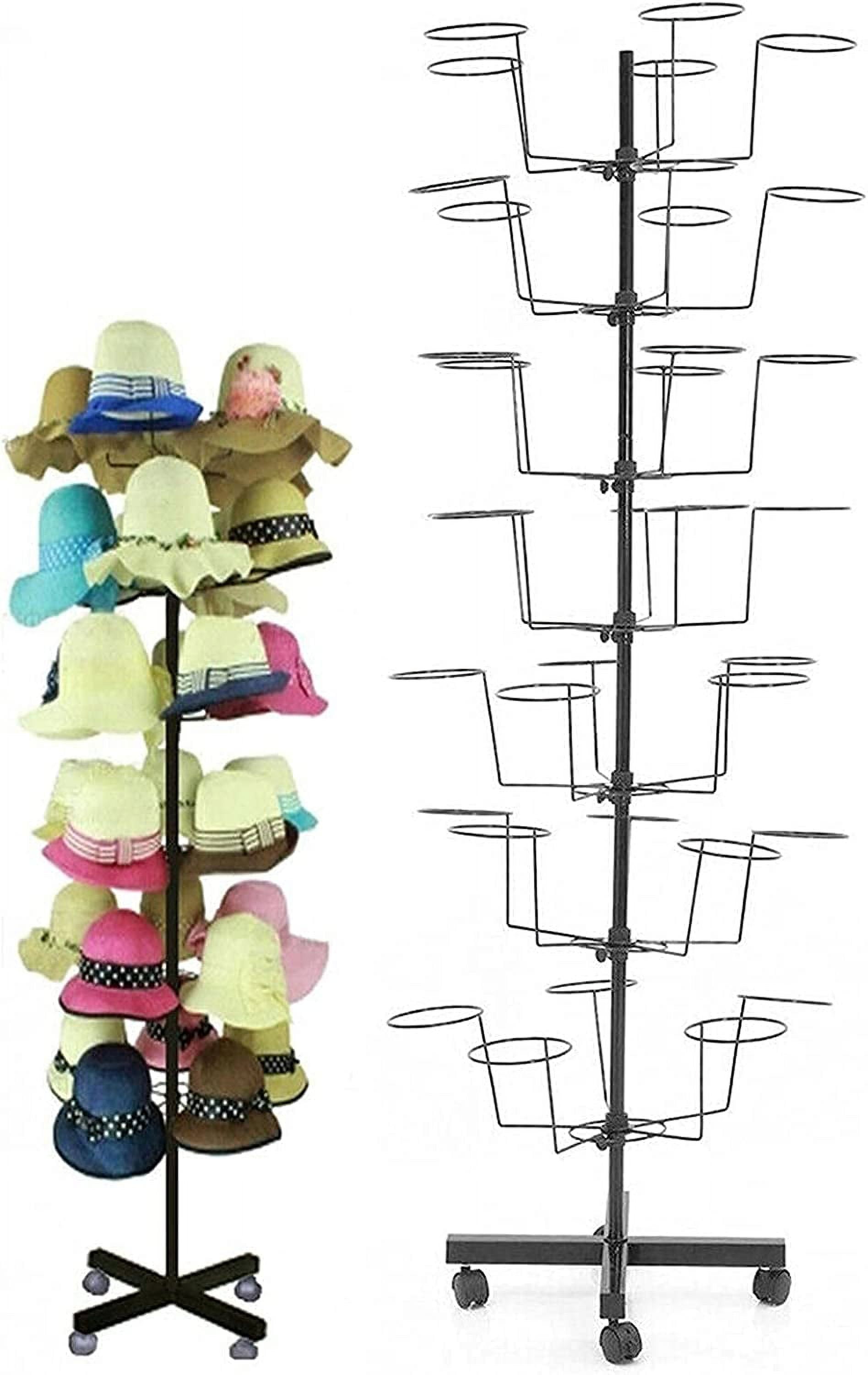 LOYALHEARTDY Hats Stand Display, Adjustable Iron Hat Rack Stand, Hat ...