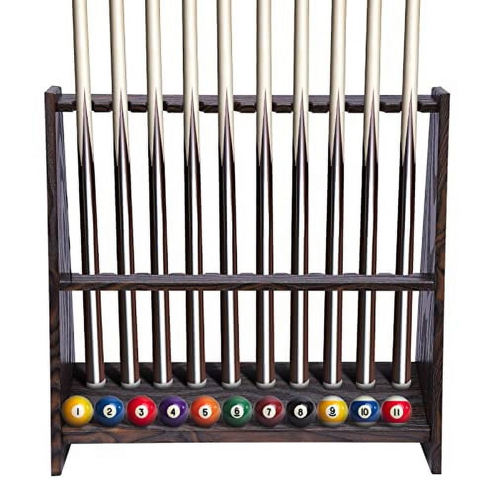 LOYALHEARTDY Pool Stick Holder, 10-hole Cue Rack Floor Stand with 35mm ...