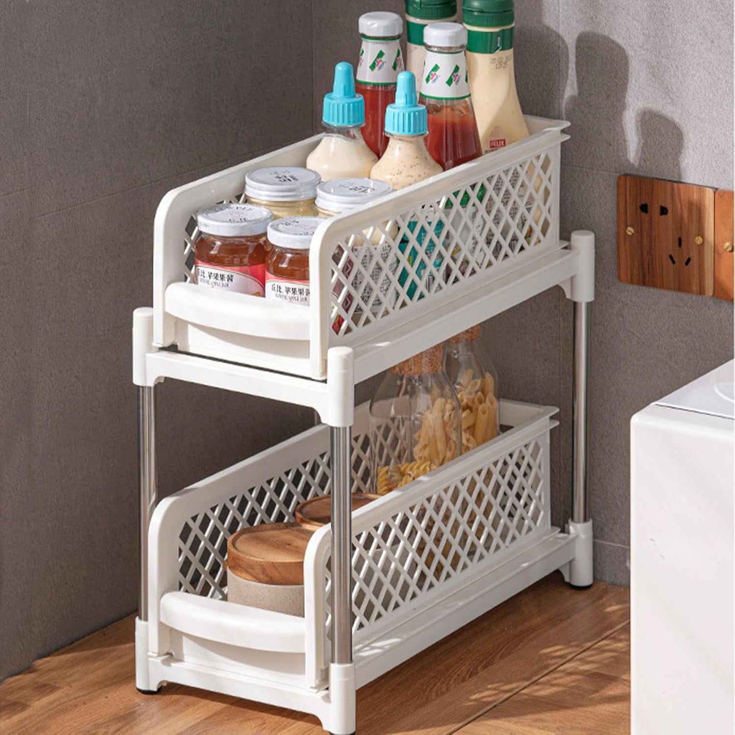 LOYALHEARTDY Pull Out Cabinet Organizer,Under Sink Cabinet Organizer ...