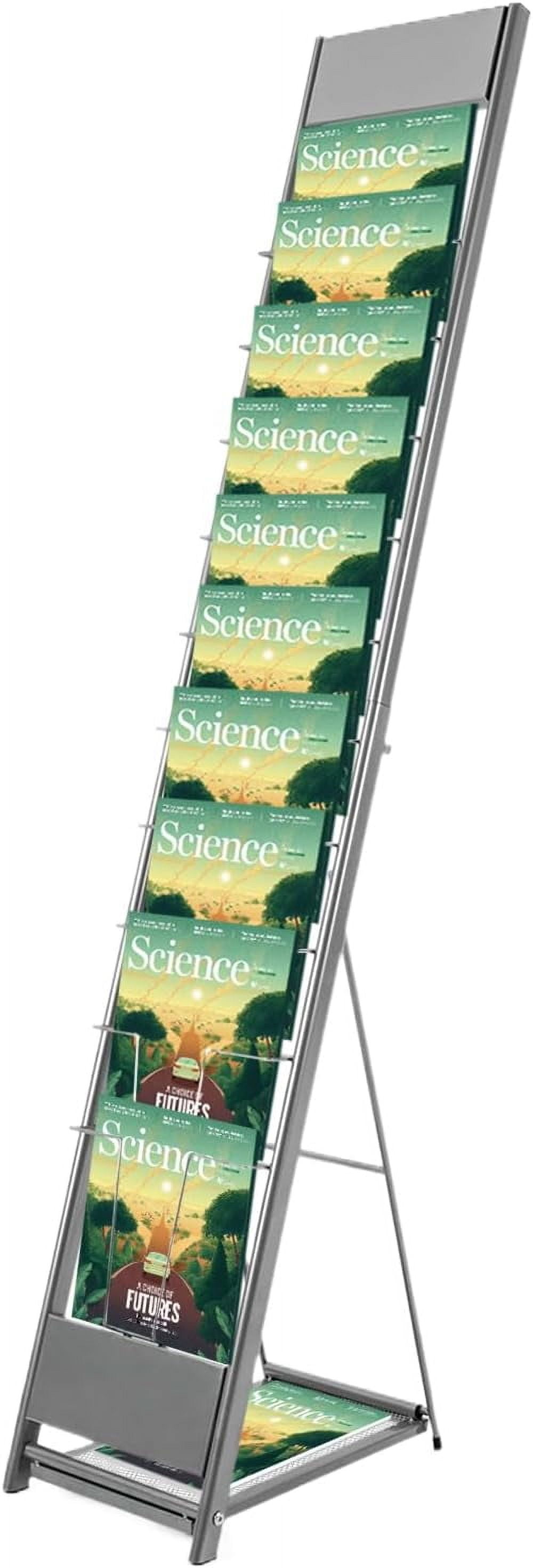 LOYALHEARTDY Standing Brochure Holder, 10 Layers Foldable Magazine ...